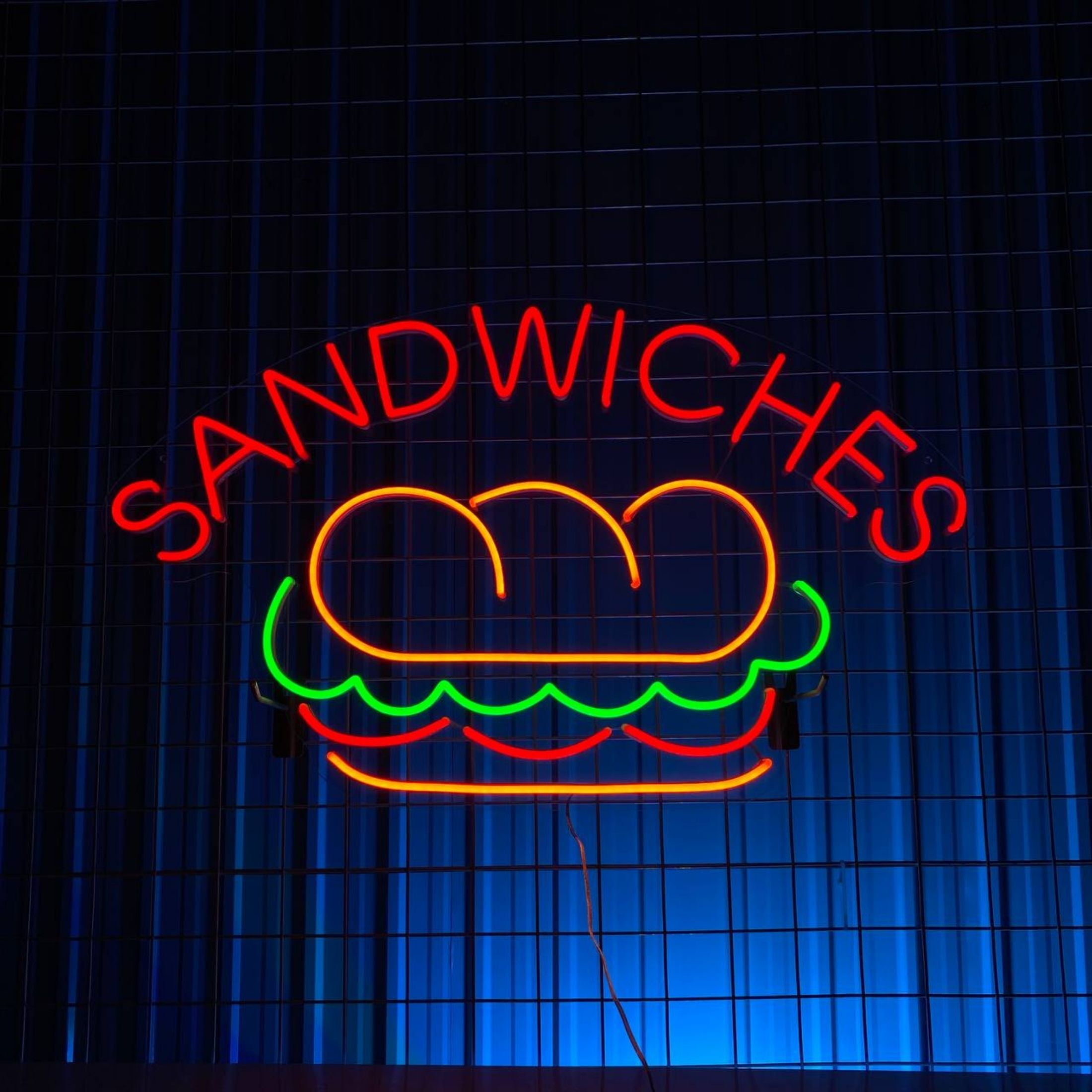 Handmadetneonsign Sandwiches Neon Sign, Sandwiches Open Wall Art Decor ...