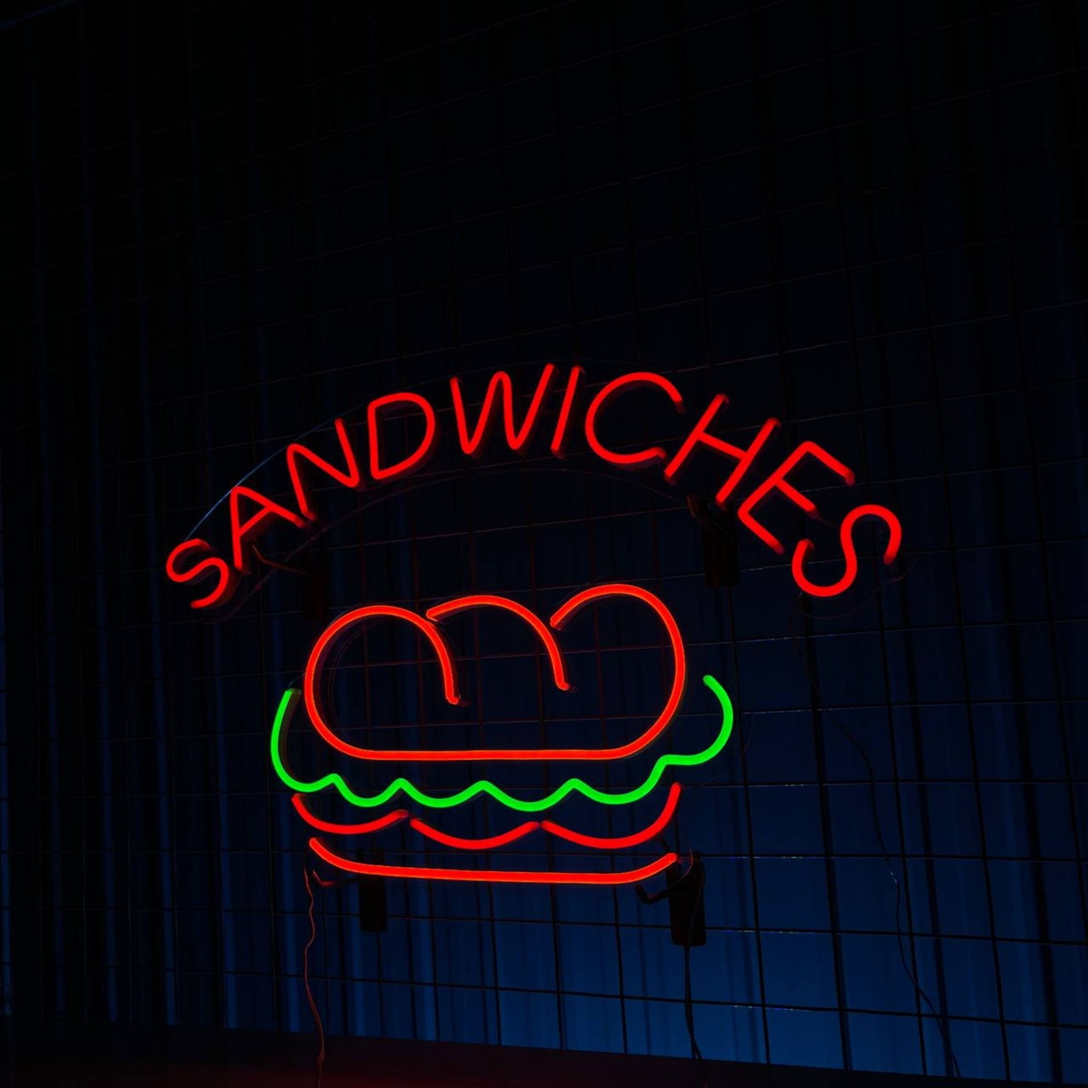 Handmadetneonsign Sandwiches Neon Sign, Sandwiches Store Wall Art Decor ...
