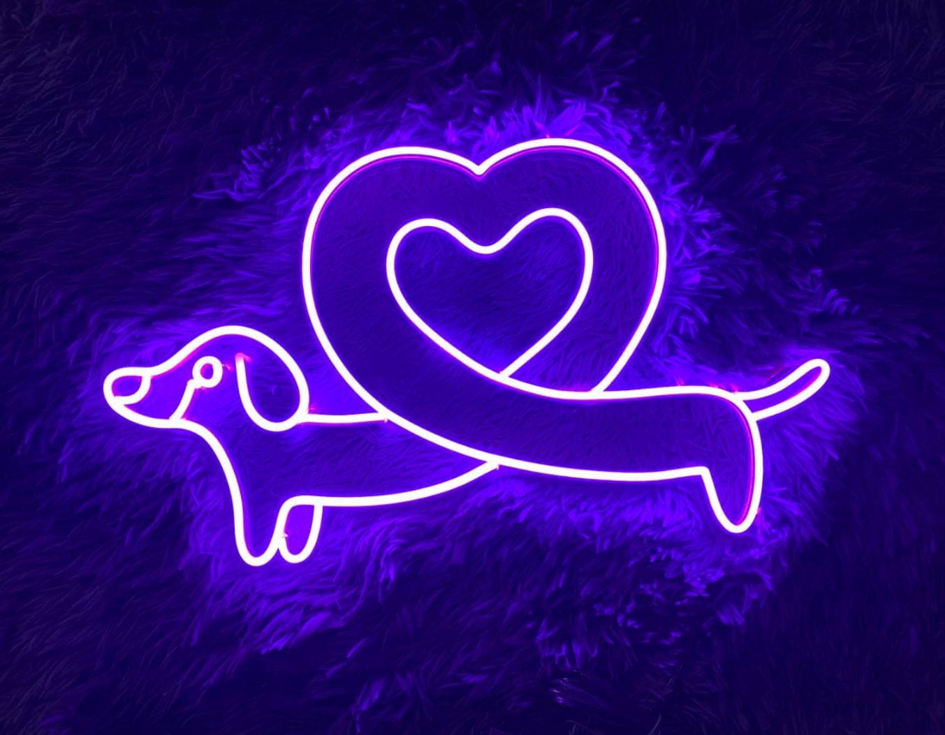 Handmadetneonsign Sausage Dog Led Sign, Dachshund Dog Neon Sign, Wall ...