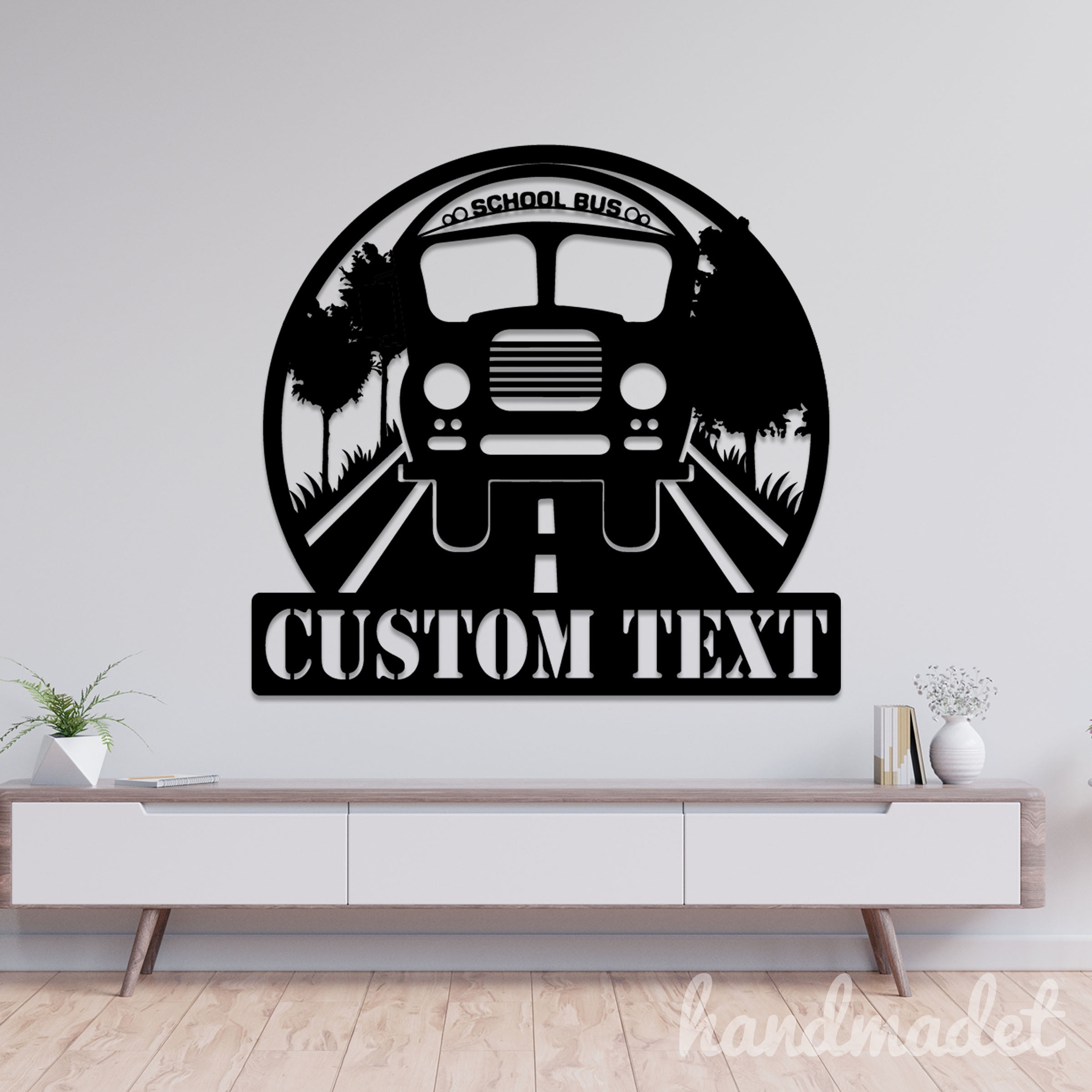 Handmadetneonsign School Bus Driver Metal Wall Art Light, Bus Metal ...