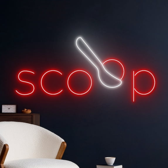 Handmadetneonsign Scoop Ice Cream Neon Sign, Ice Cream Neon, Scoop Up ...