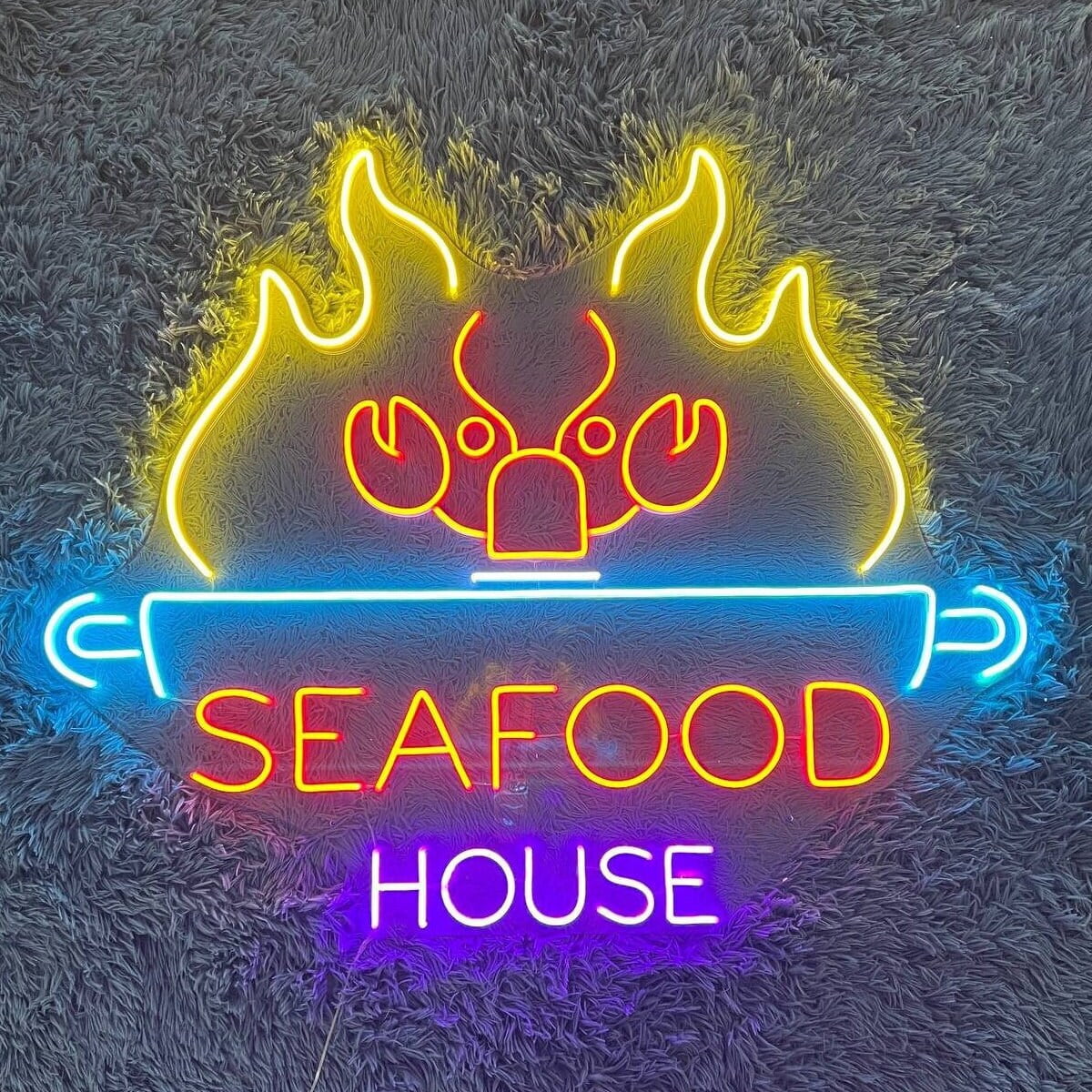 Handmadetneonsign Seafood Neon Sign, Seafood Led Sign, Seafood Led ...