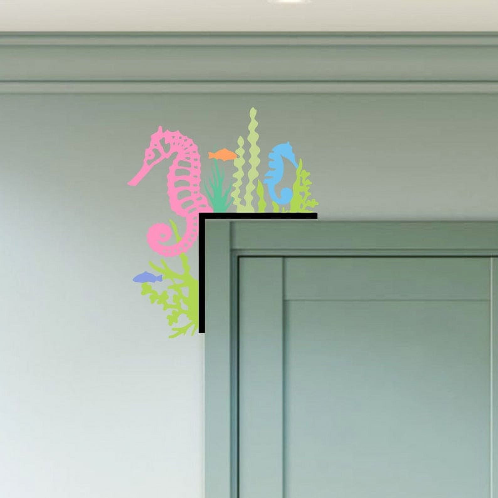 Handmadetneonsign Seahorse Door Corner Sign, Seahorse Animal Metal Door ...