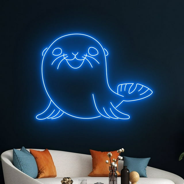 Handmadetneonsign Seal Neon Sign, Seal Led Sign, Seal Neon Light ...