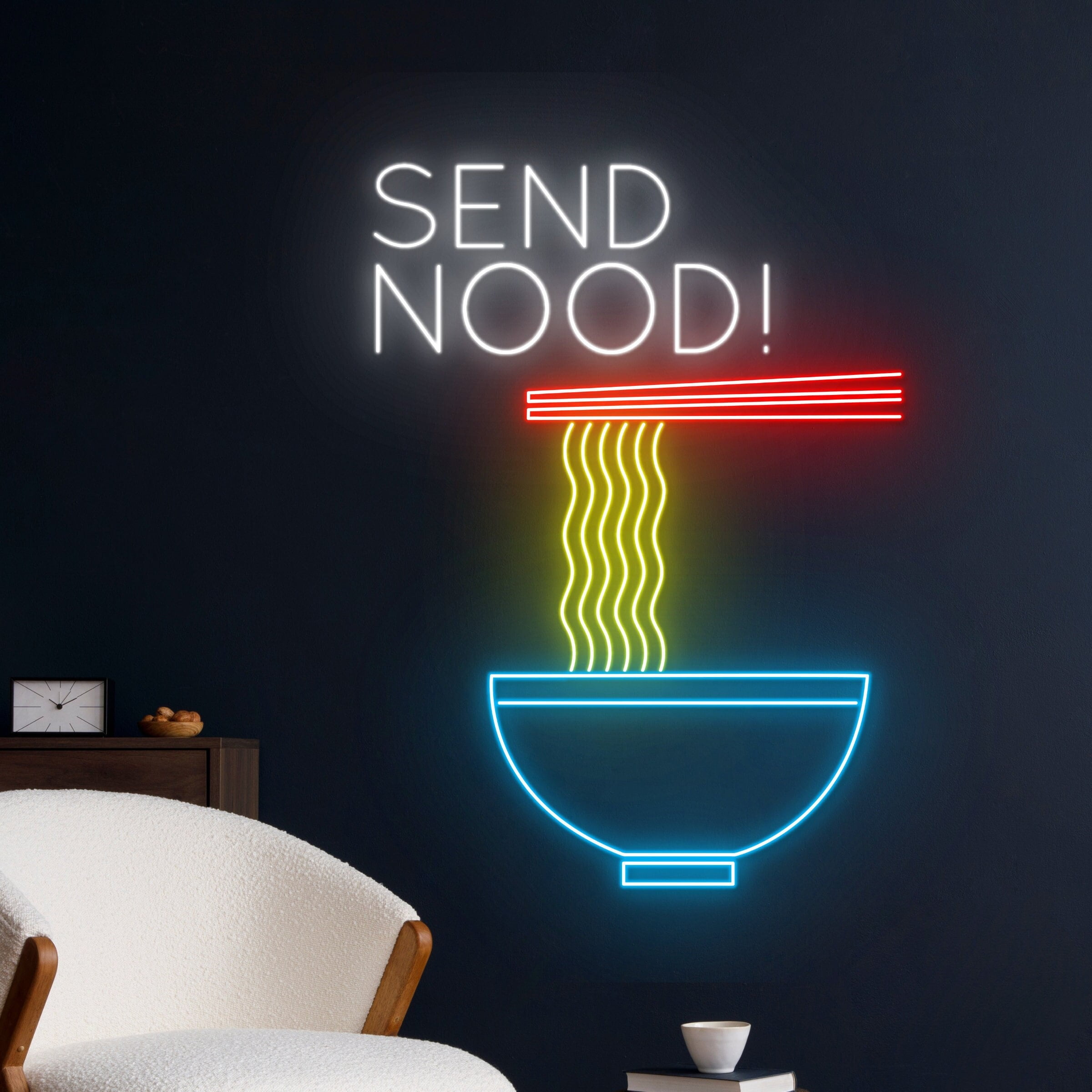 Handmadetneonsign Send Nood Ramen Neon Sign, Japanese Ramen Noodles Led ...