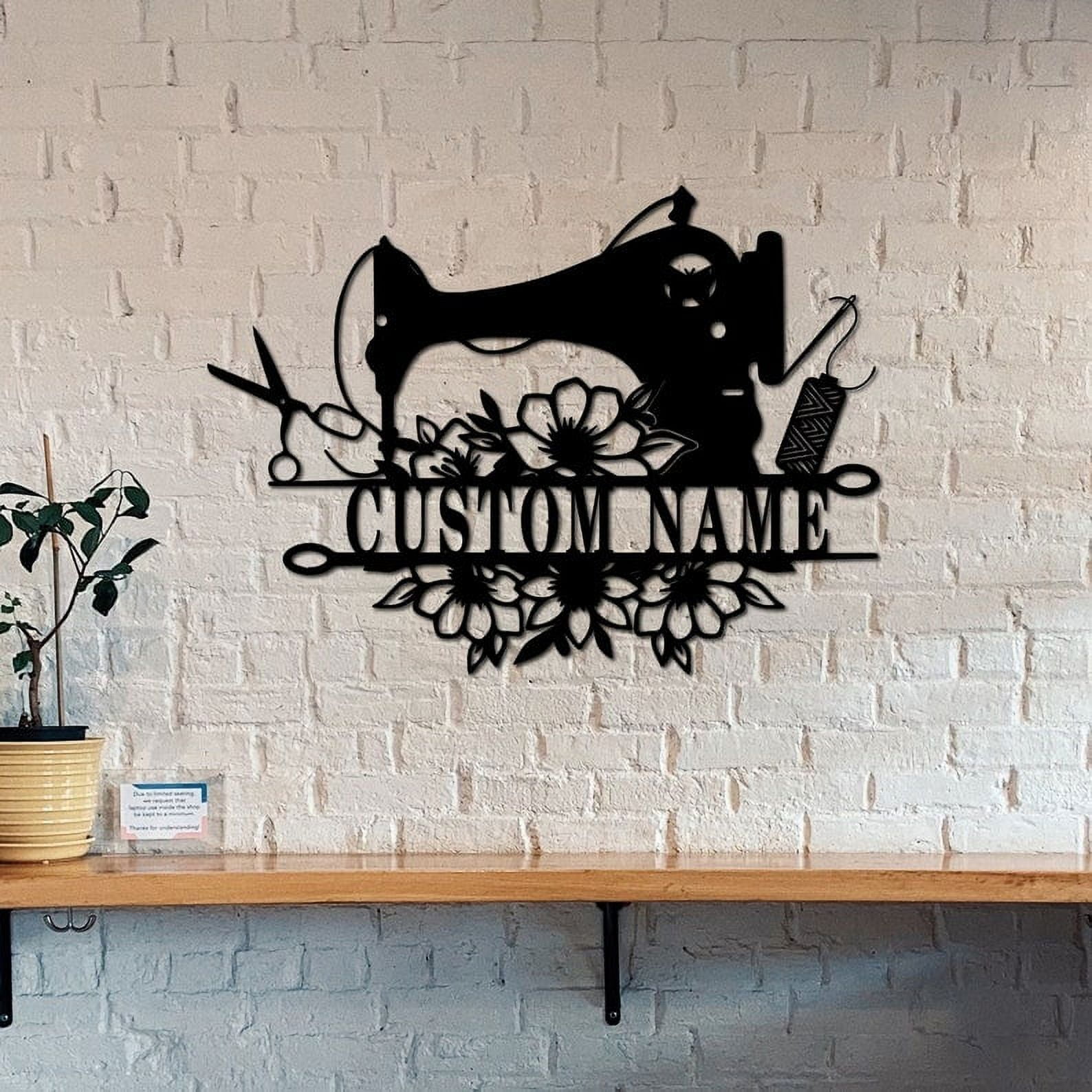 Handmadetneonsign Sewing Machine Metal Wall Art Light, Tailor Metal ...