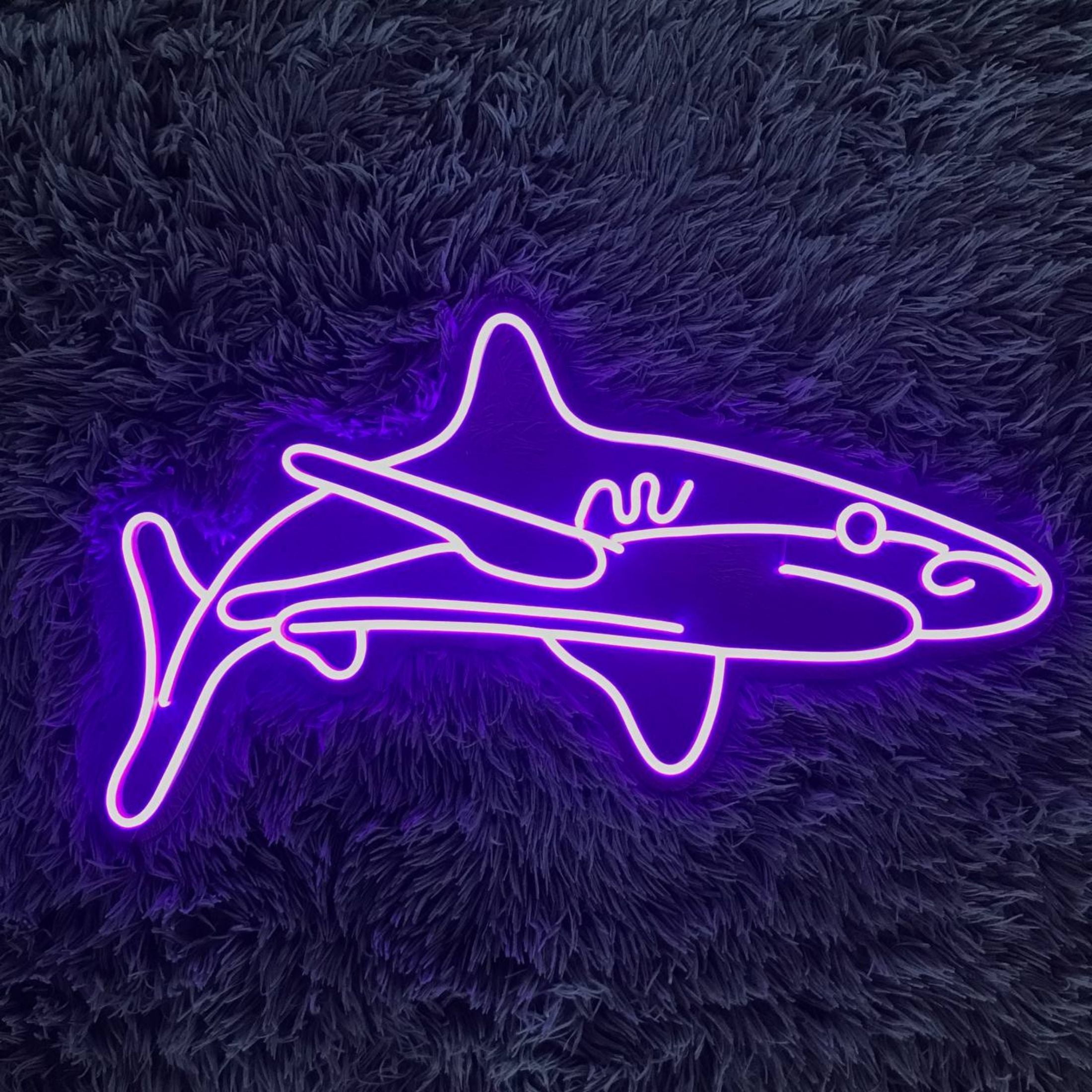 Handmadetneonsign Shark Neon Sign, Shark Sea Animal Wall Art Decor ...