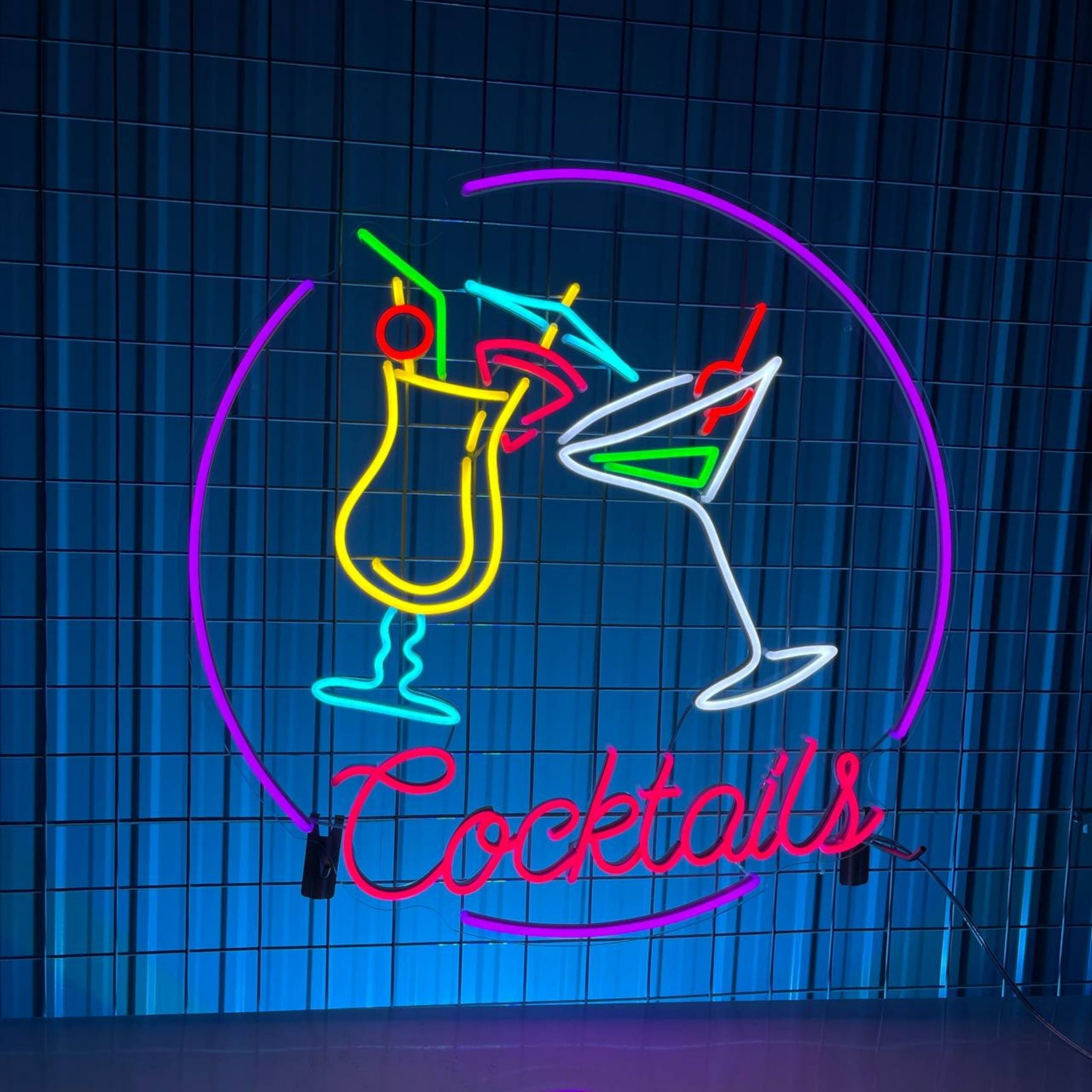 Handmadetneonsign Signboard Cocktail Neon Sign, Cocktail Tequila Wall ...