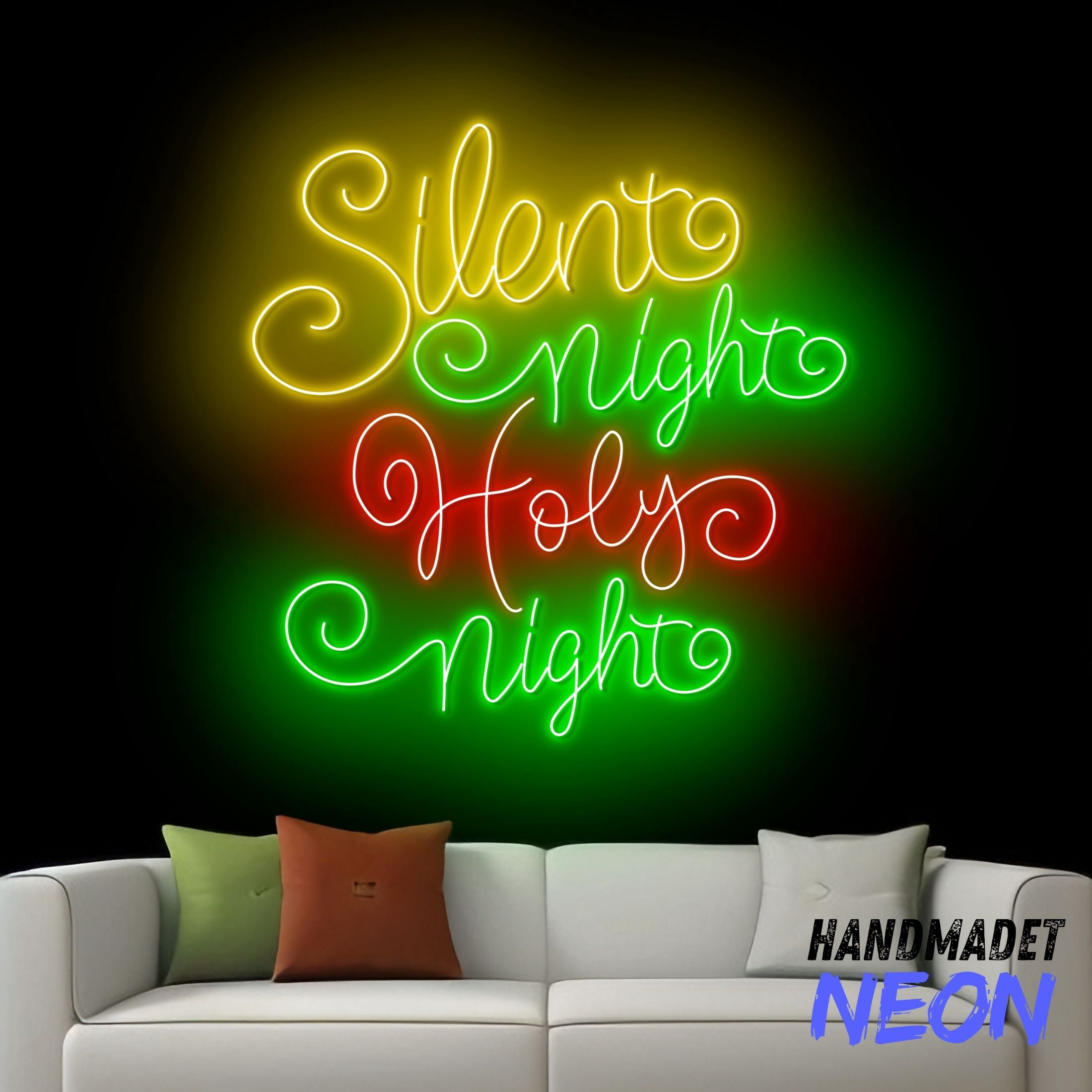 Handmadetneonsign Silent Night Holy Night Neon Sign, Christian ...
