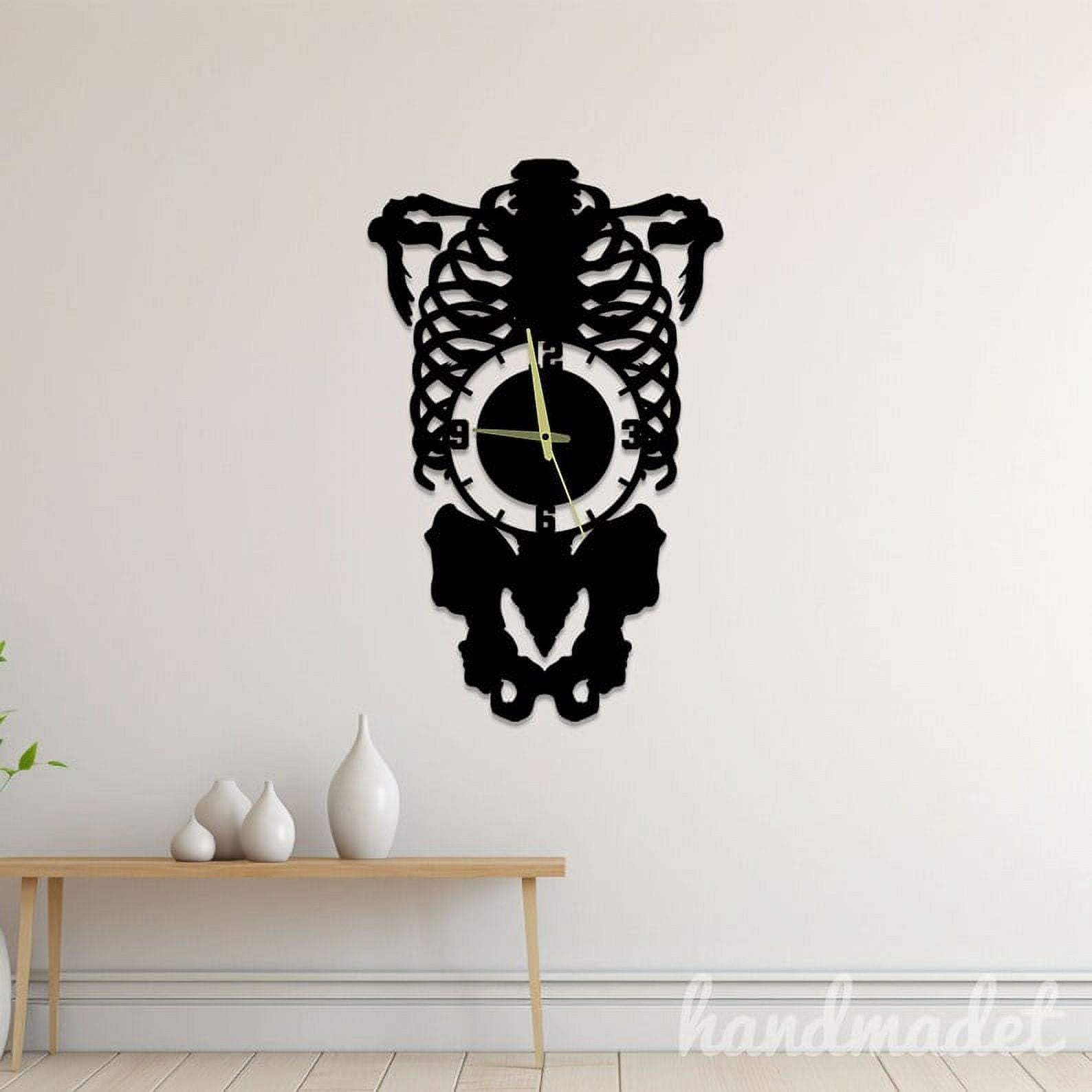 Handmadetneonsign Skeleton Wall Clock Unique, Year Date Round Wall ...