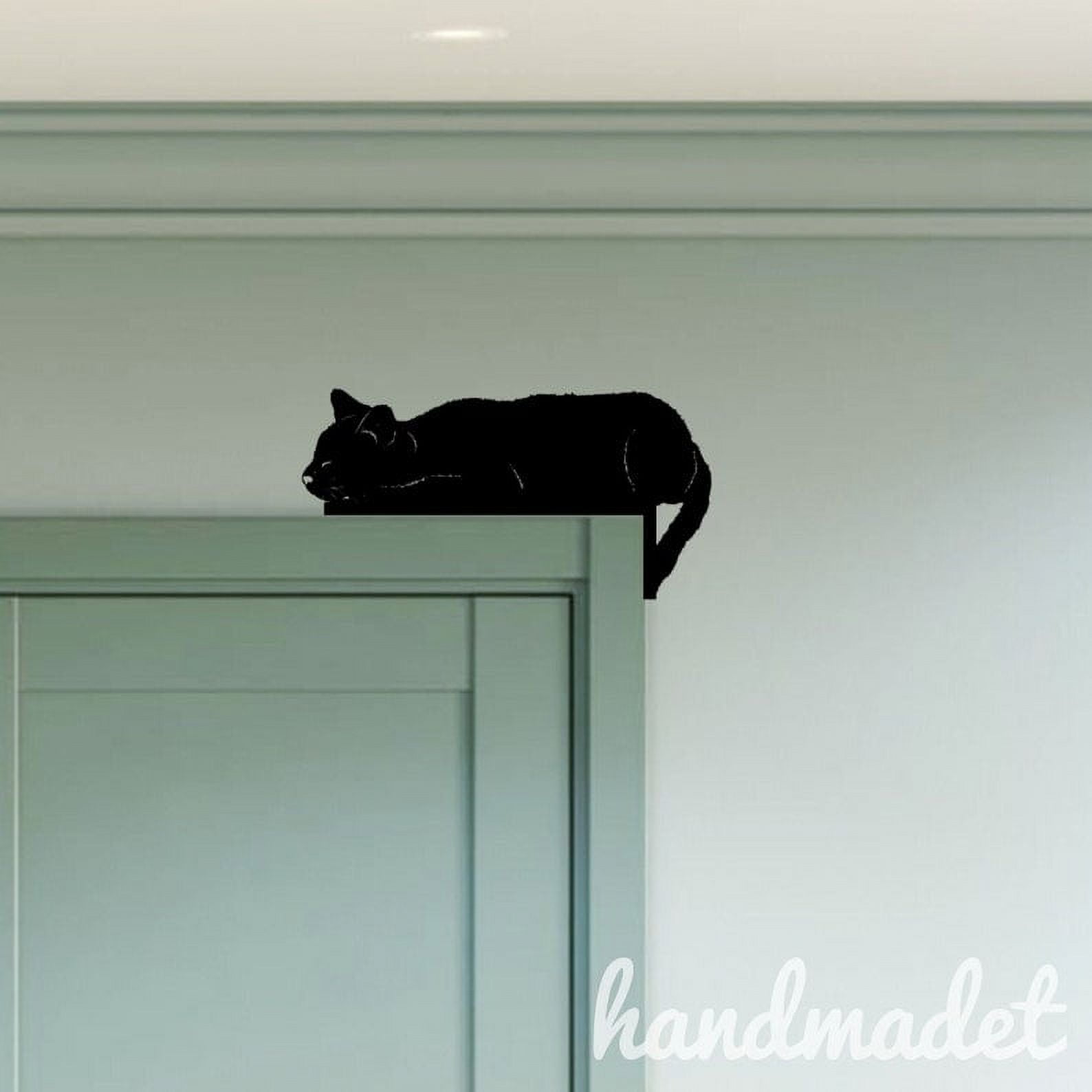 Handmadetneonsign Sleeping Cat Door Corner Sign, Cat Metal Door Topper ...