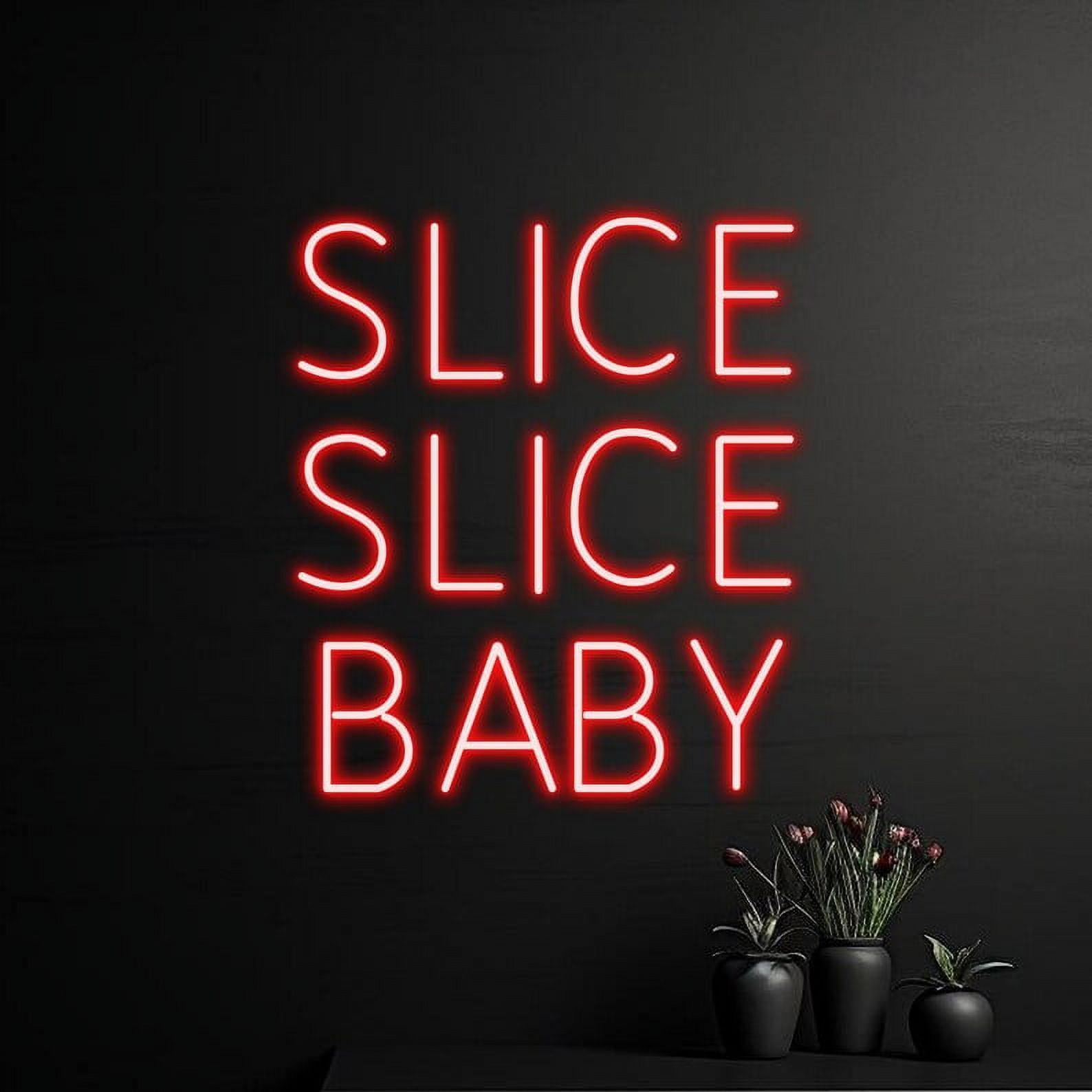 Handmadetneonsign Slice Slice Baby Neon Sign, Pizza Led Light, Slice ...
