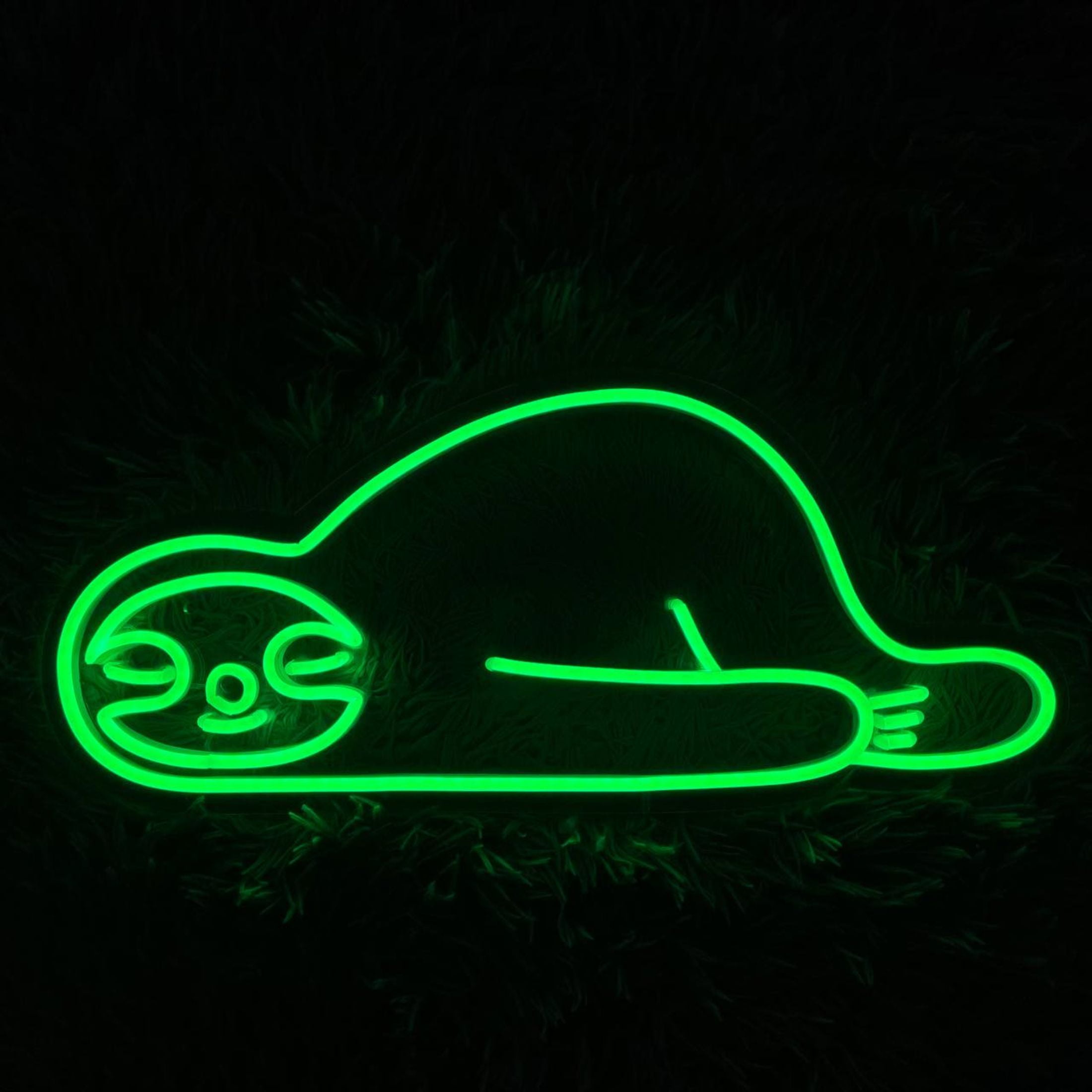 Handmadetneonsign Sloth Neon Sign, Lazy Sloth Wall Art Decor, Animal ...