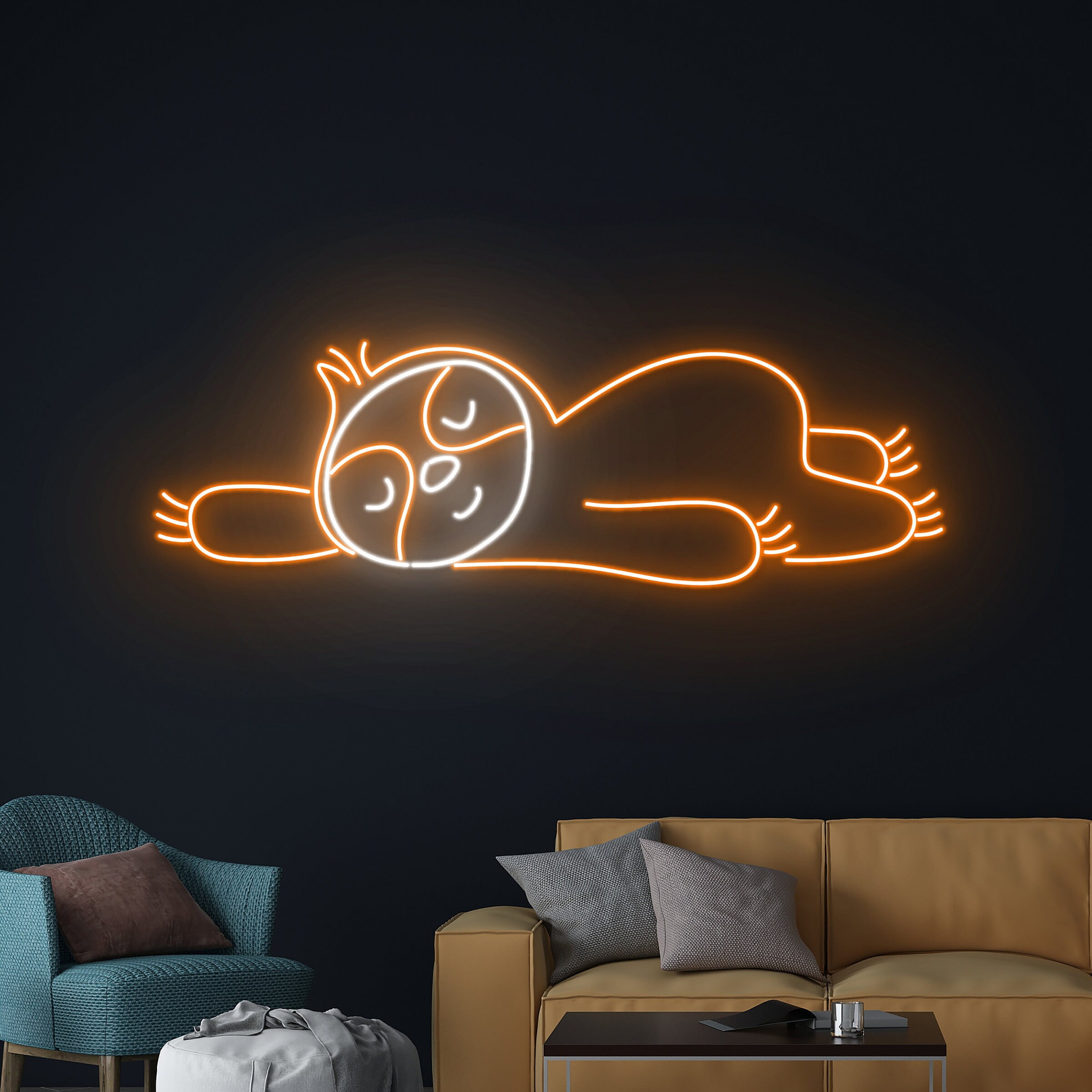 Handmadetneonsign Sloth Neon Sign, Sloth Bear Led Sign, Sloth Spirit ...