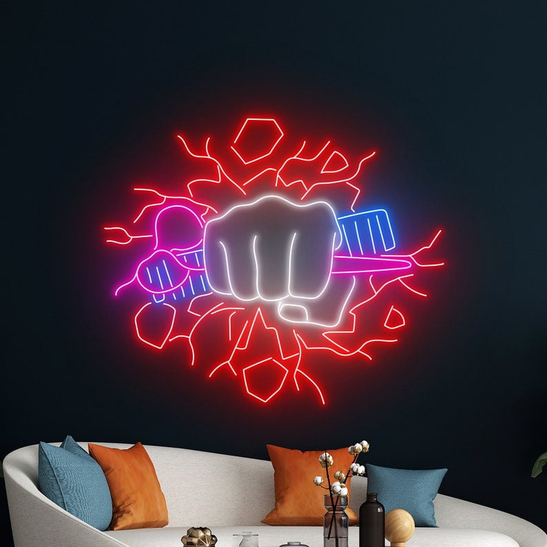 Handmadetneonsign Smash Punch Barber Neon Sign, Barber Led Sign, Hair ...