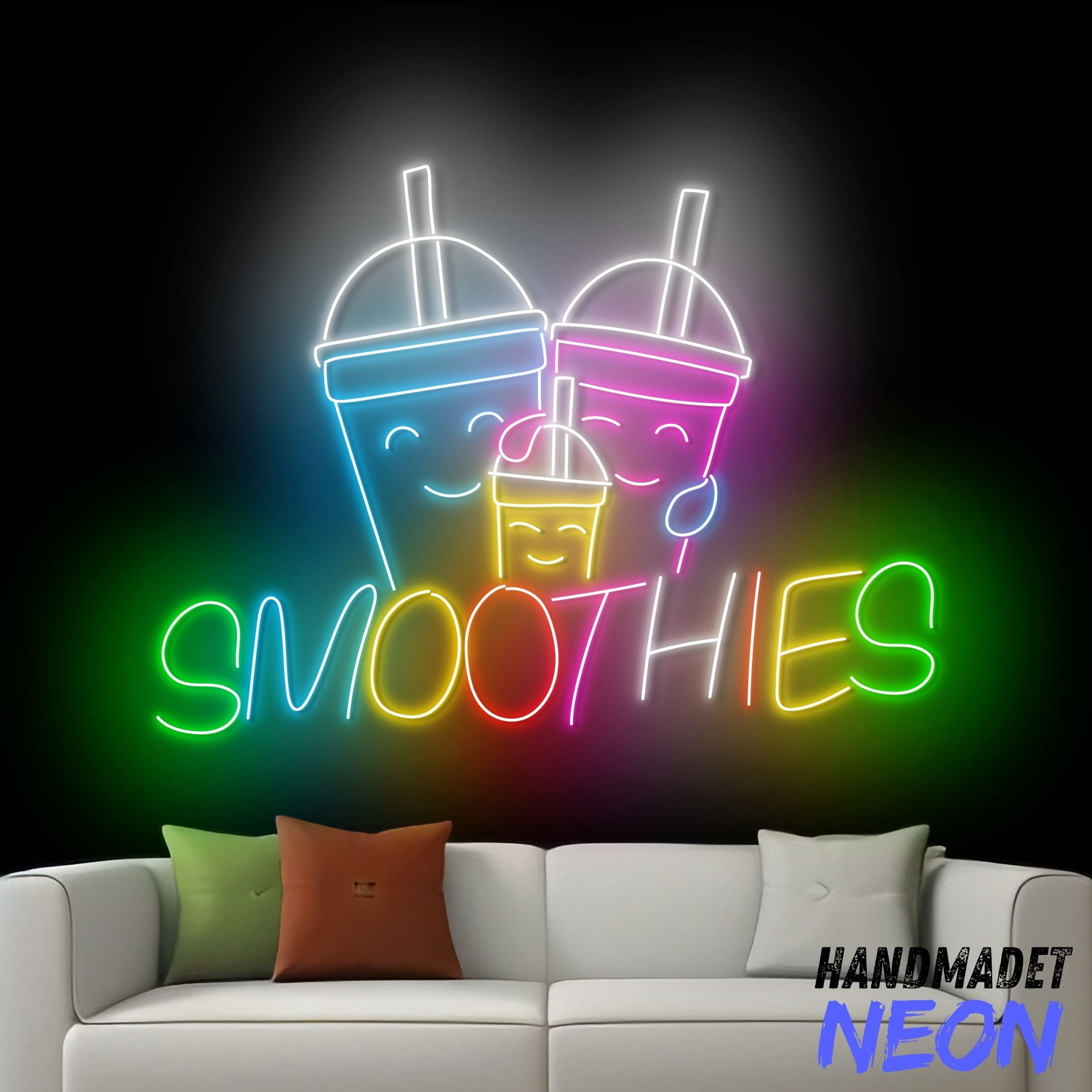 Handmadetneonsign Smoothie Neon Sign, Smoothie Led Sign, Smoothie Fruit ...