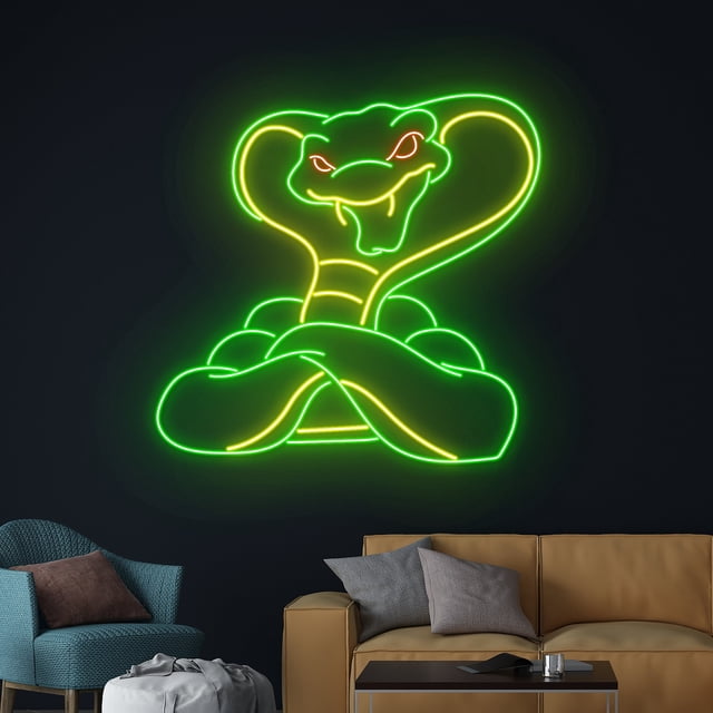 Handmadetneonsign Snake Neon Light, Snake Led Sign, Snake Neon Sign ...