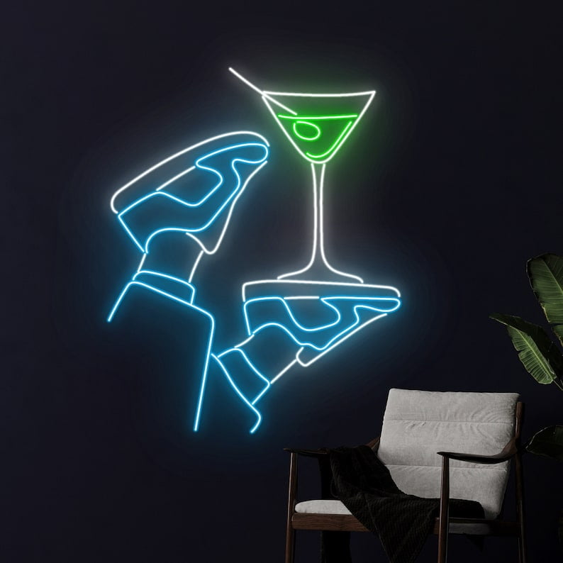 Handmadetneonsign Sneakers Legs Martini Neon Light, Legs Sneakers ...