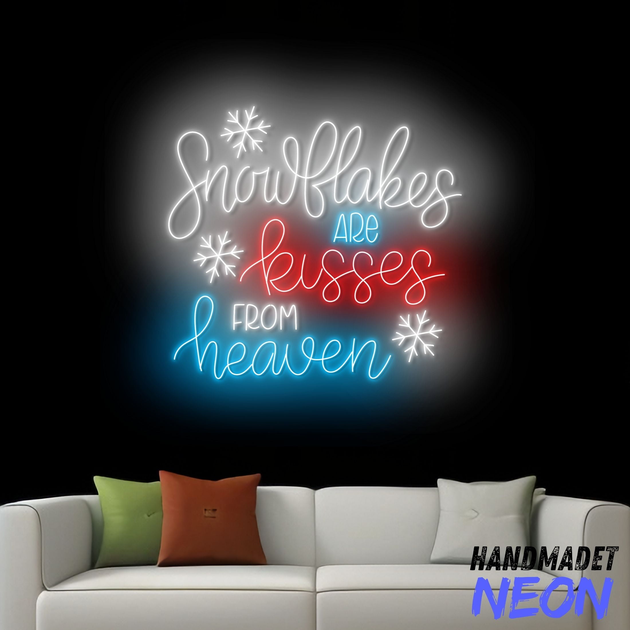 Handmadetneonsign Snowflakes Are Kisses From Heaven Neon Sign ...