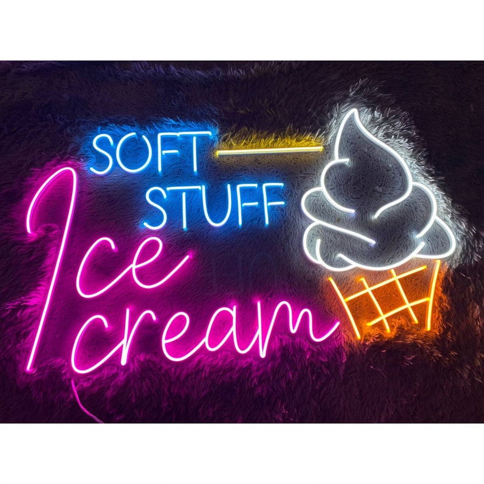 Handmadetneonsign Soft Stuff Ice Cream Neon Sign, Ice Cream Cone Neon ...