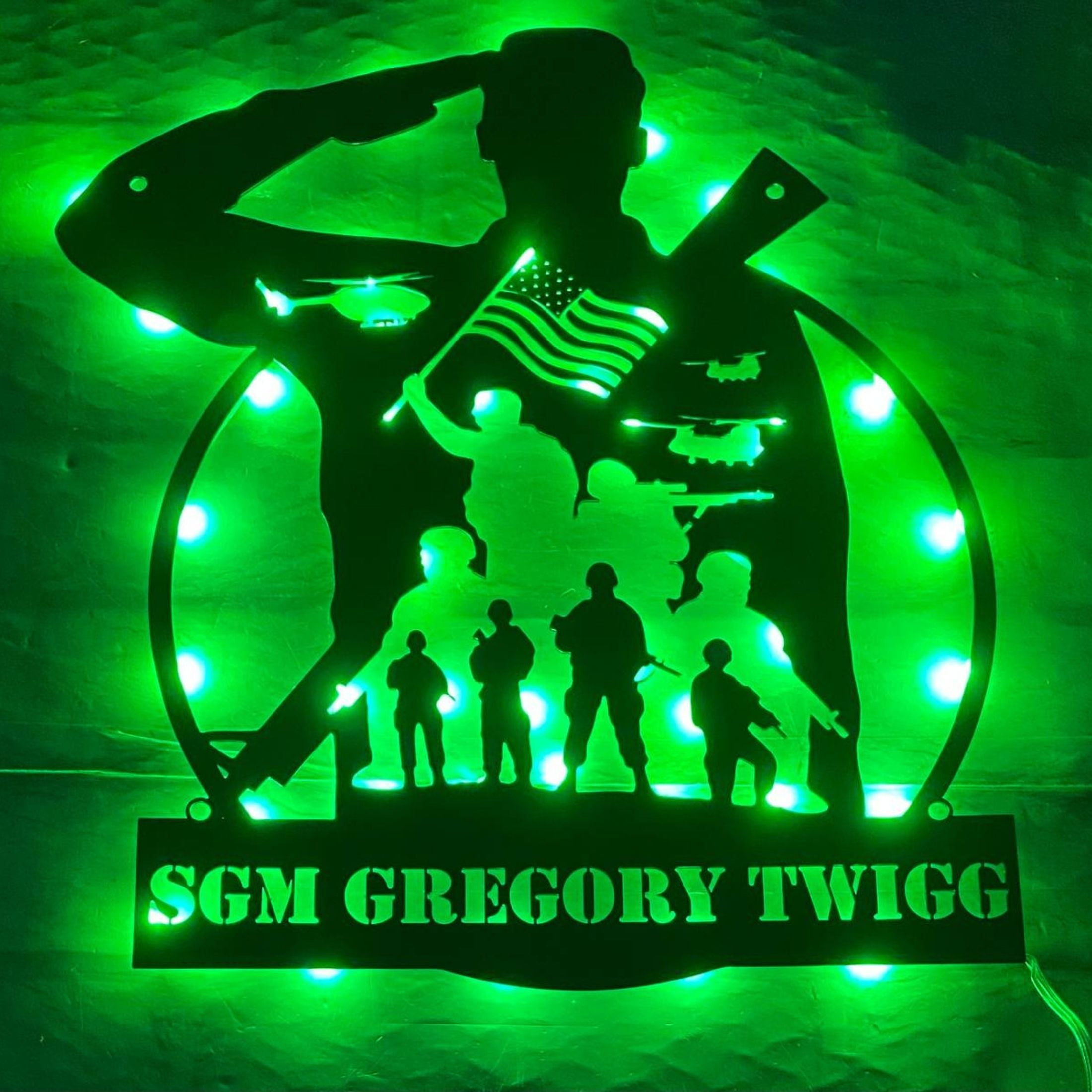 Handmadetneonsign Soldier Metal Wall Art Light, Soldier Metal Sign Wall ...