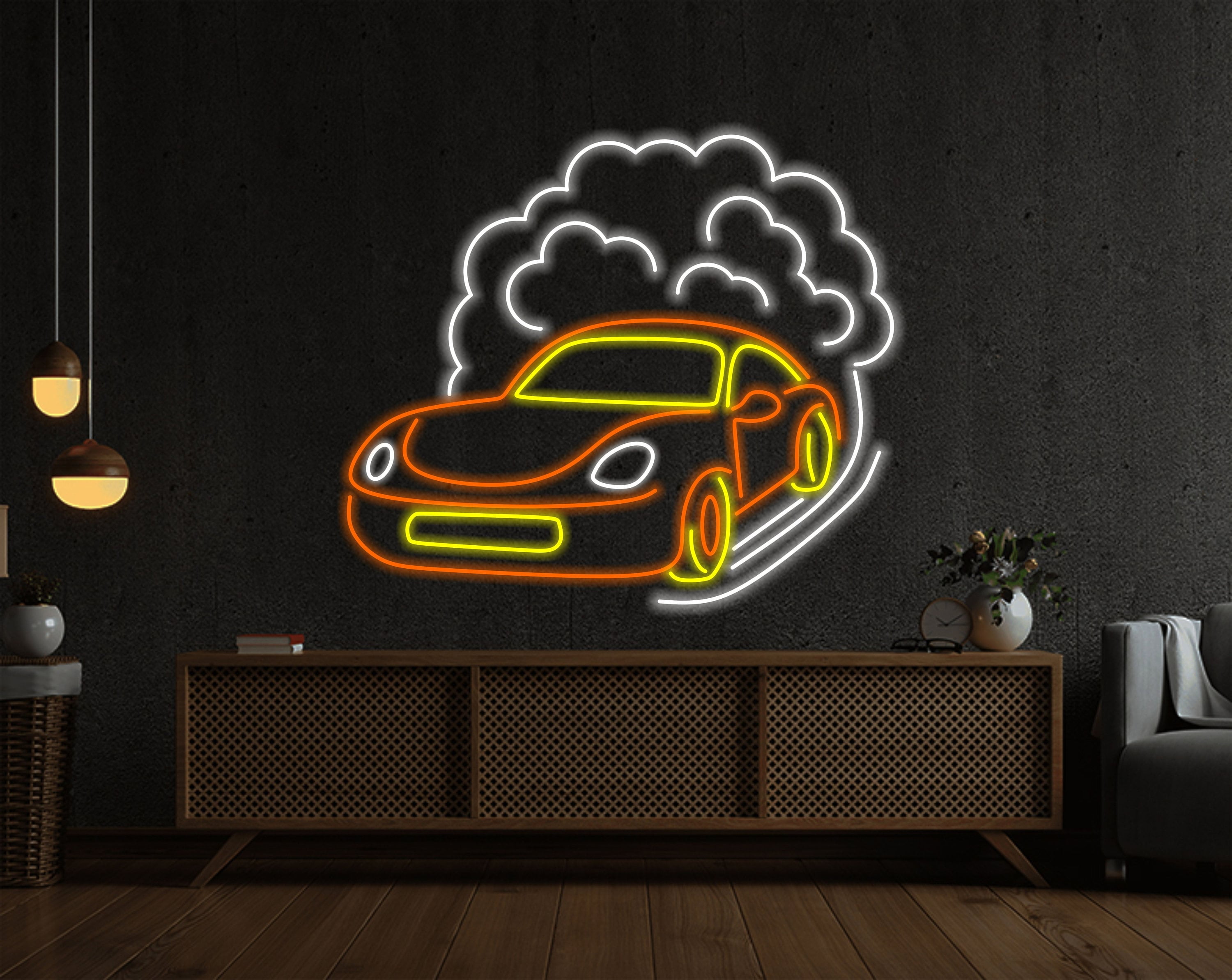 Handmadetneonsign Speed Car Neon Sign, Car Led Sign, Champion Led Light ...