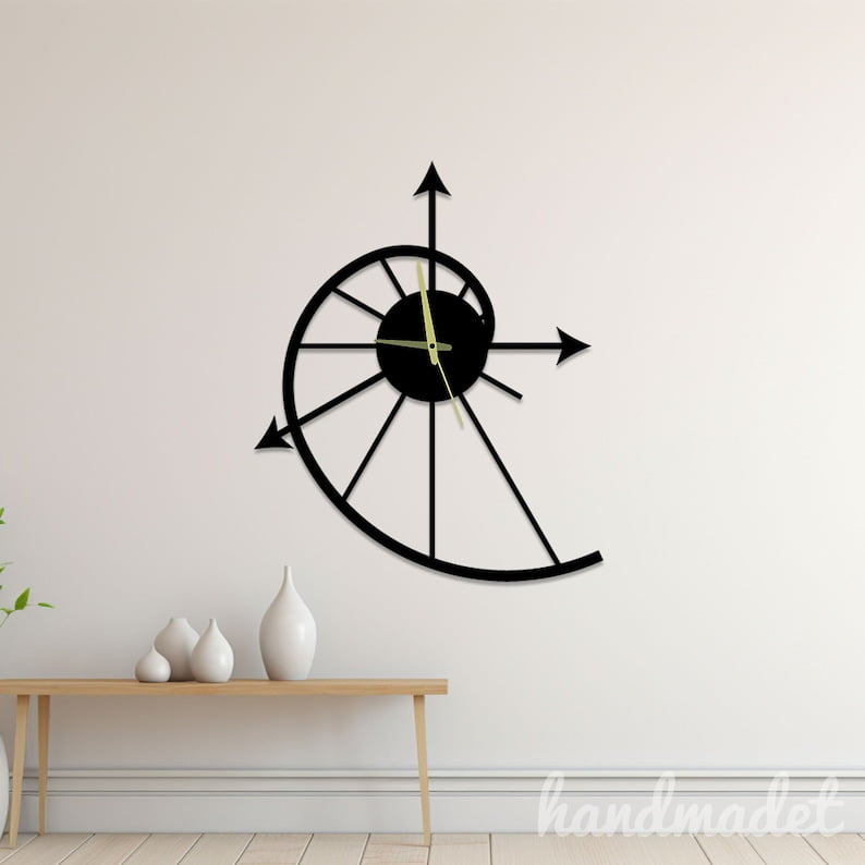 Handmadetneonsign Spiral Wall Clock Unique, Year Date Round Wall Clock ...
