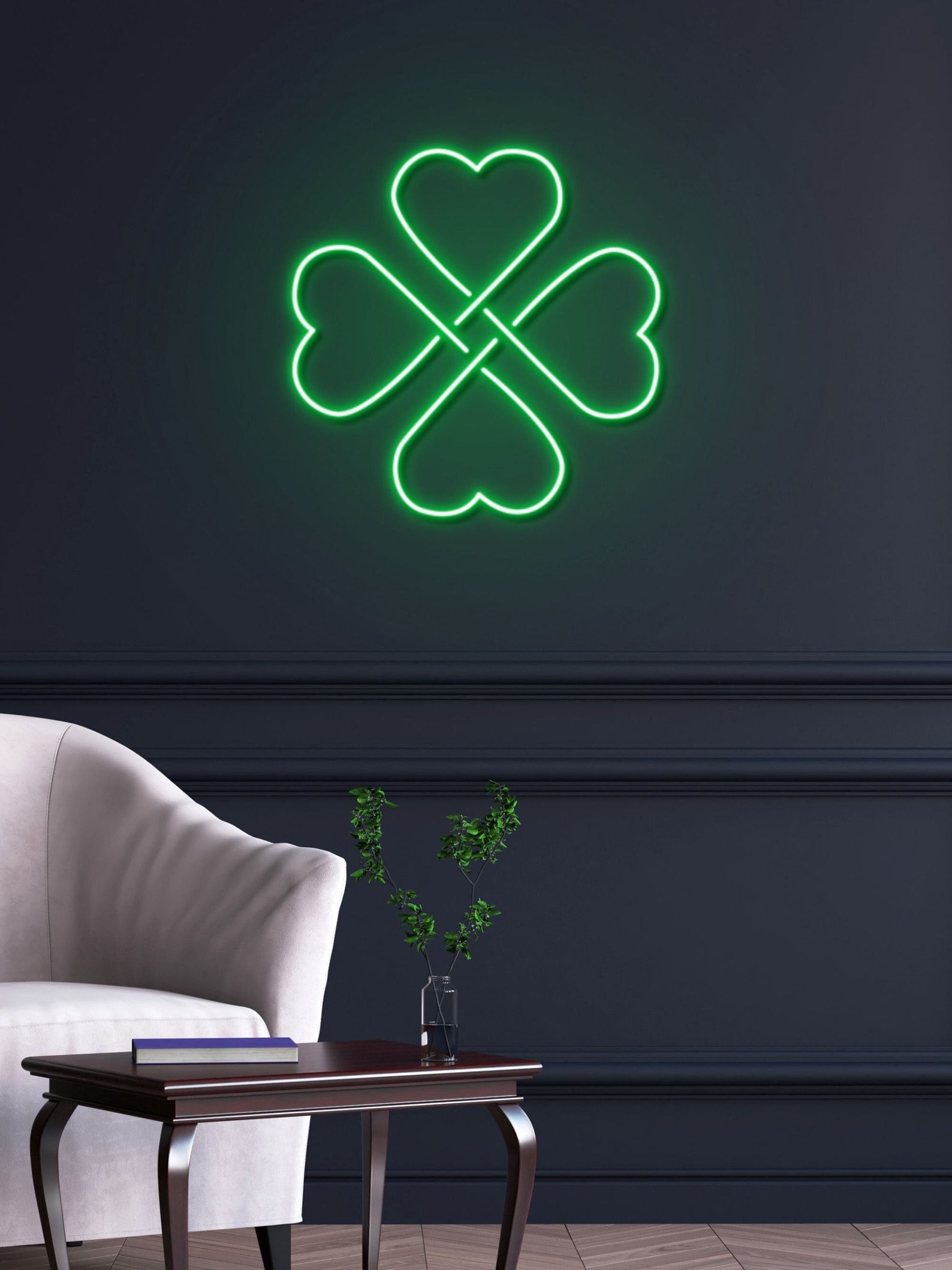 Handmadetneonsign St Patricks Day Neon Sign, Shamrock Led Sign, Clover ...