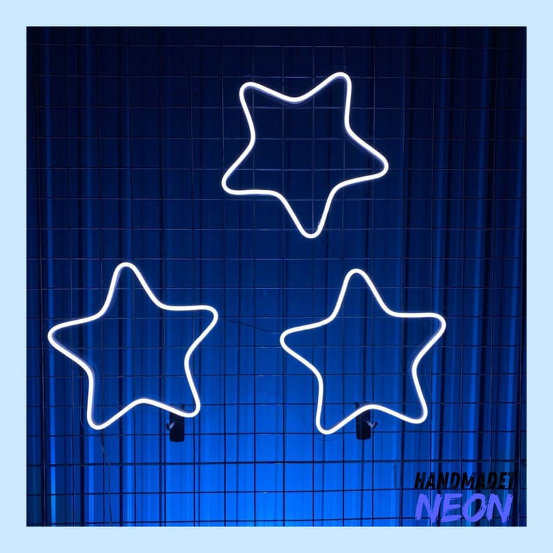 Handmadetneonsign Star Neon Sign, Star Christmas Neon Light, Star Led ...