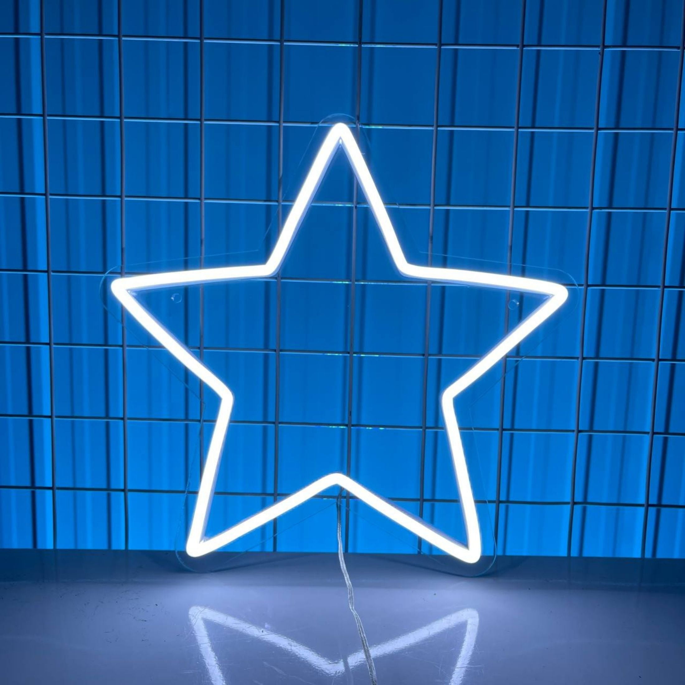 Handmadetneonsign Star Neon Sign, Star Led Light Wall Art Decor, Hotel ...