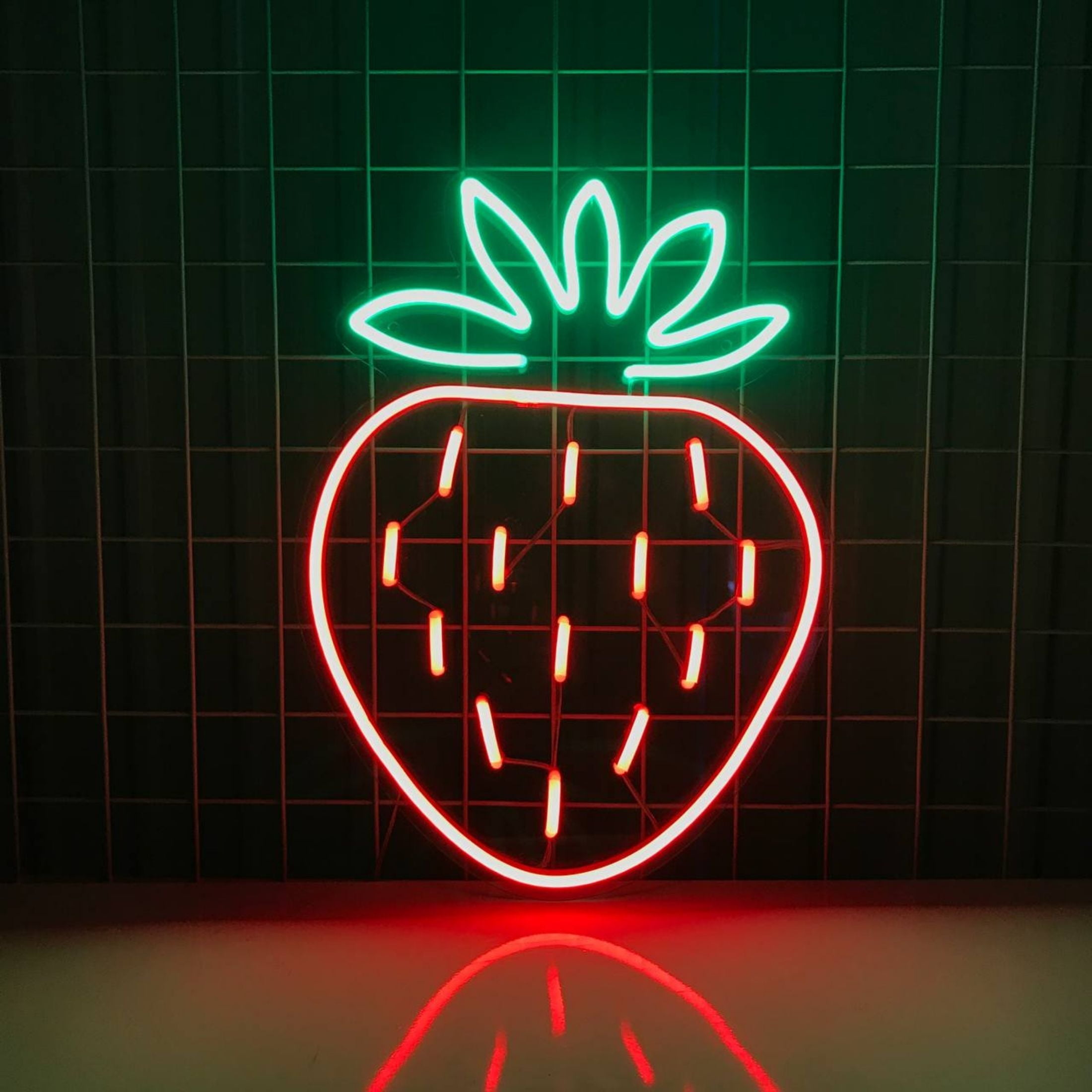 Handmadetneonsign Strawberry Neon Sign, Strawberry Wall Art Decor ...