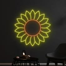 Glowneon Sunflower Neon Sign, Sunflower Led Sign, Flower Shop Decor ...