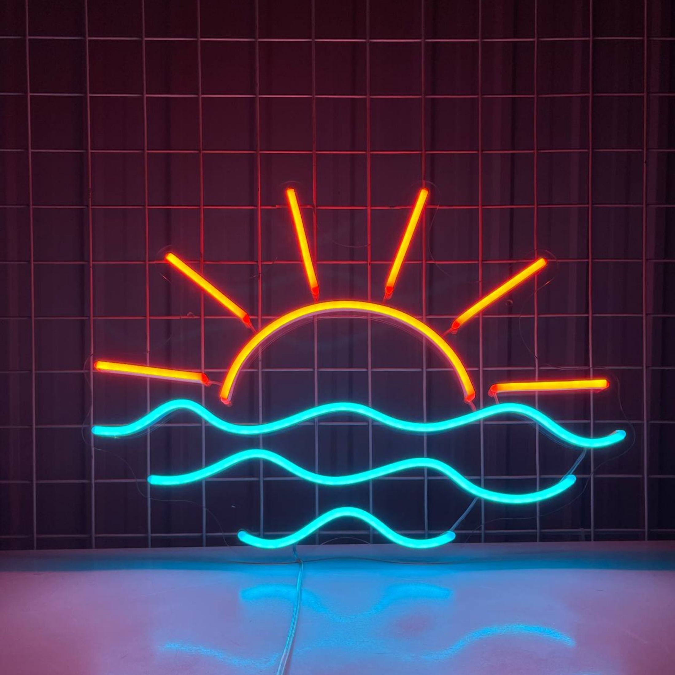 Handmadetneonsign Sunrise Neon Sign, Sunset Sunrise Wall Art Decor, Man ...