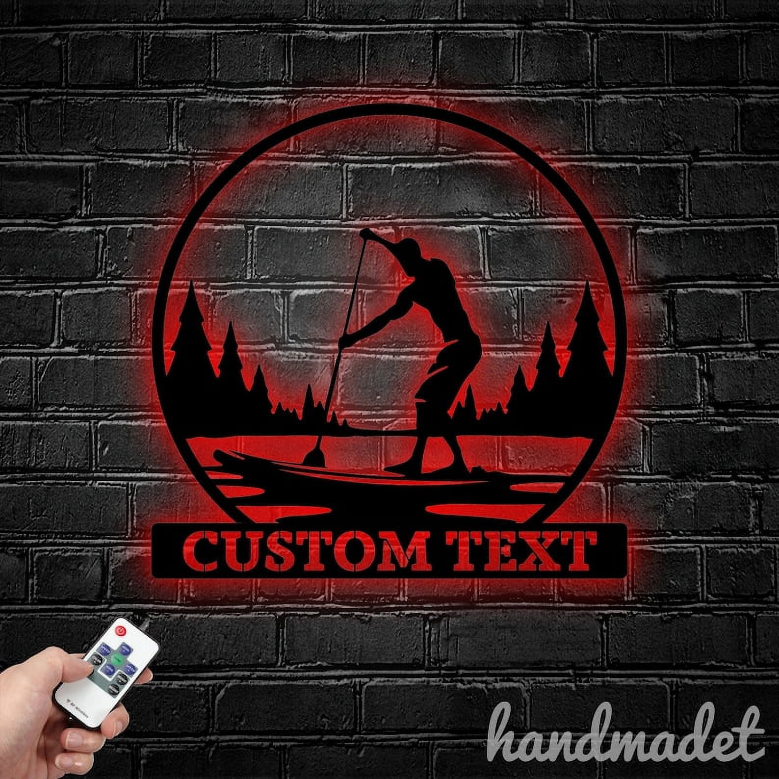 Handmadetneonsign Sup Metal Wall Art Light, Stand Up Paddle Board Metal ...
