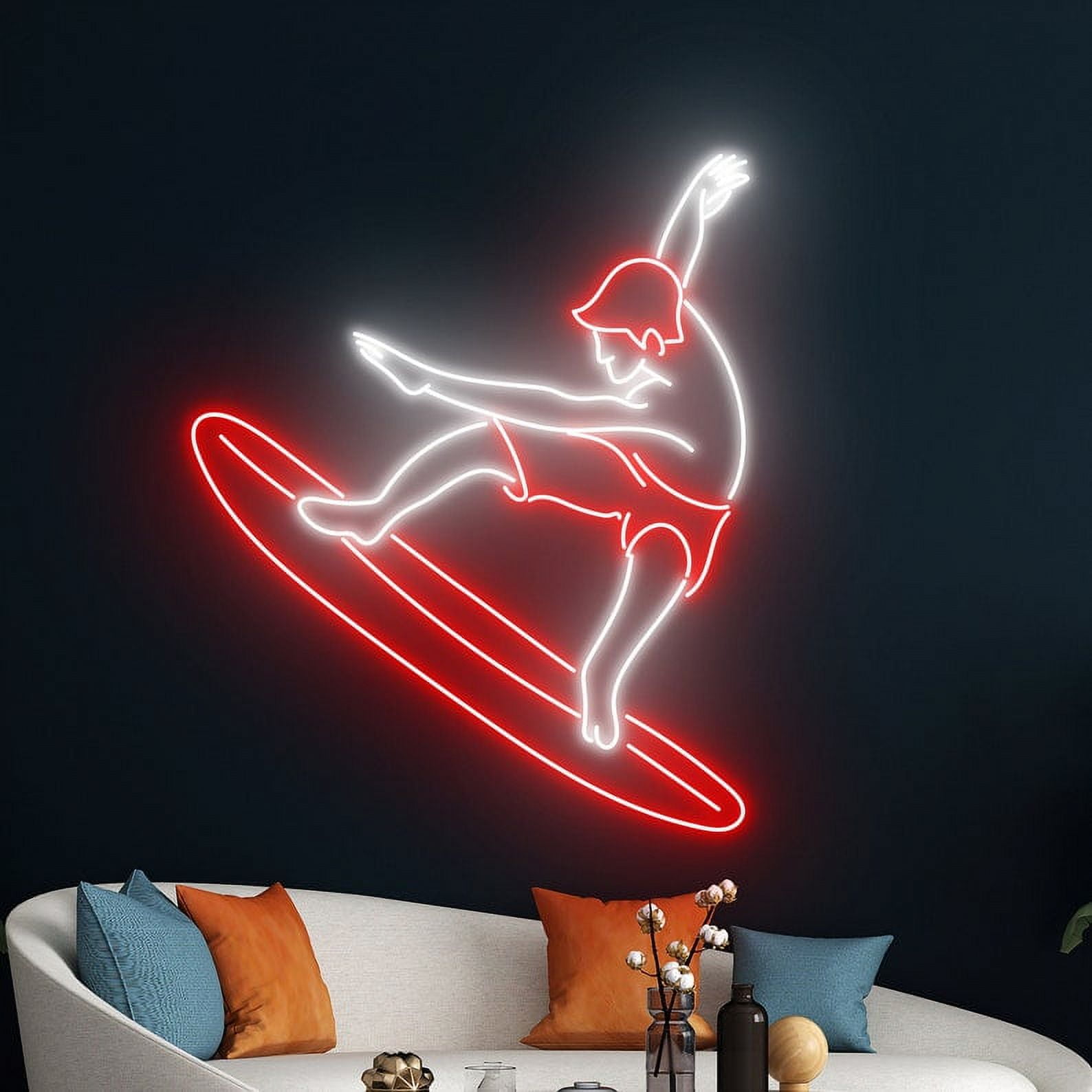 Handmadetneonsign Surfman Neon Sign, Surf Led Sign, Surfboard Sign ...