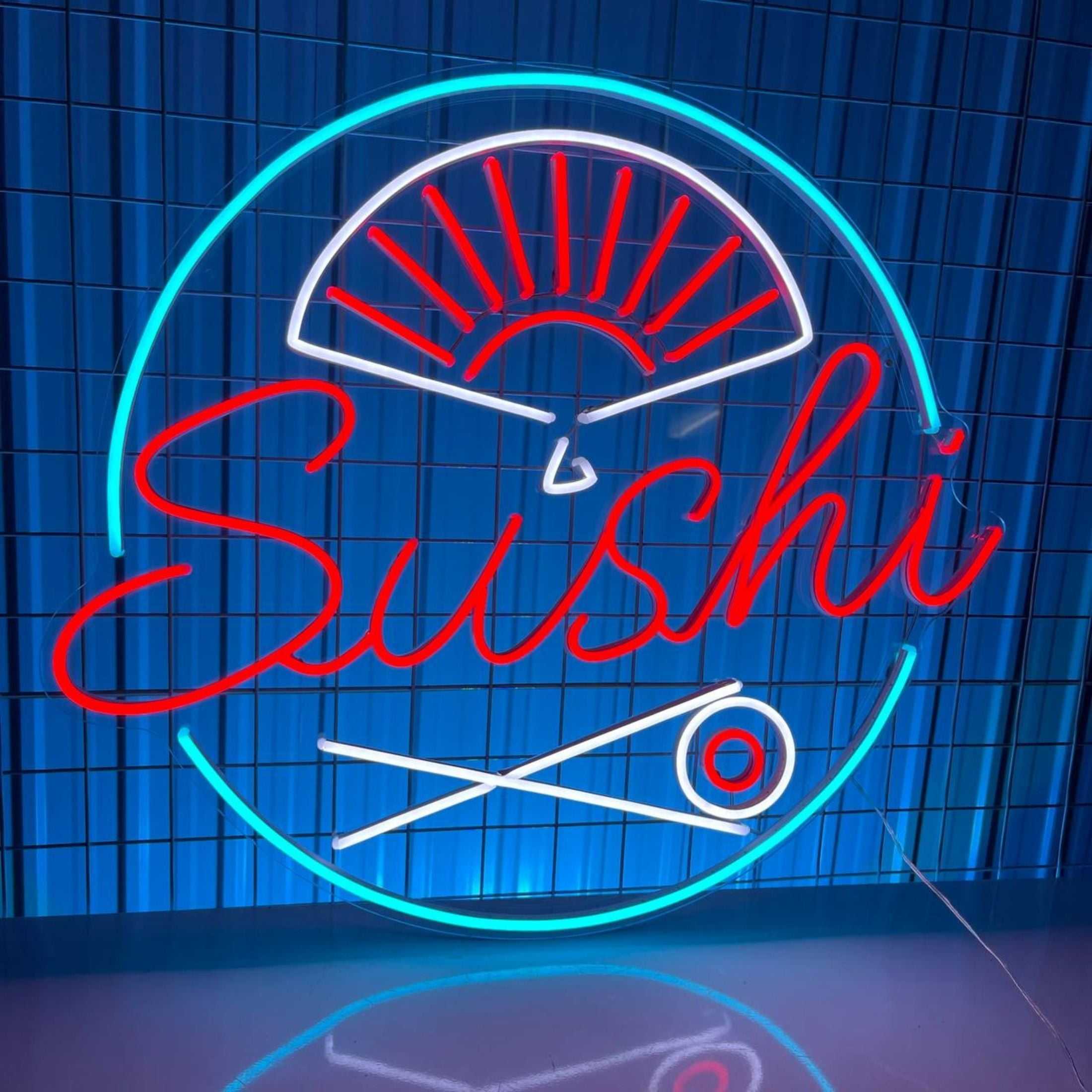 Handmadetneonsign Sushi Neon Sign, Custom Sushi Restaurant Wall Art ...