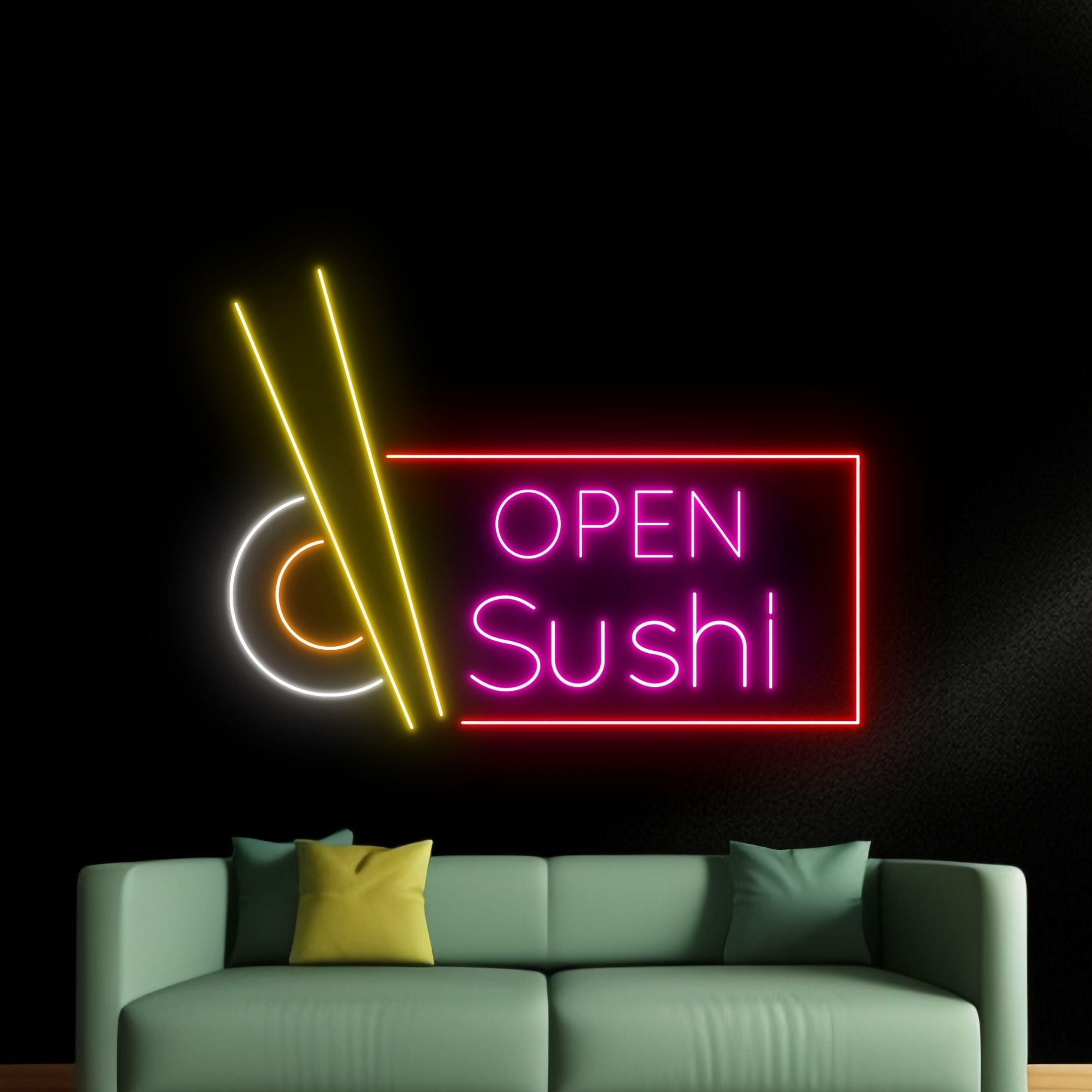 Handmadetneonsign Sushi Neon Sign, Sushi Japanese Food Wall Art Decor ...