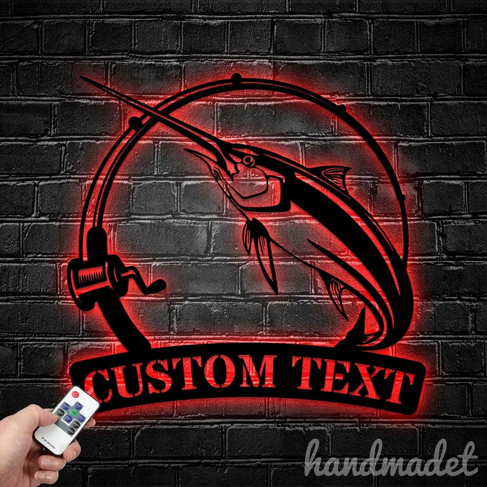 Handmadetneonsign Swordfish Metal Wall Art Light, Fish Swordfish Metal ...