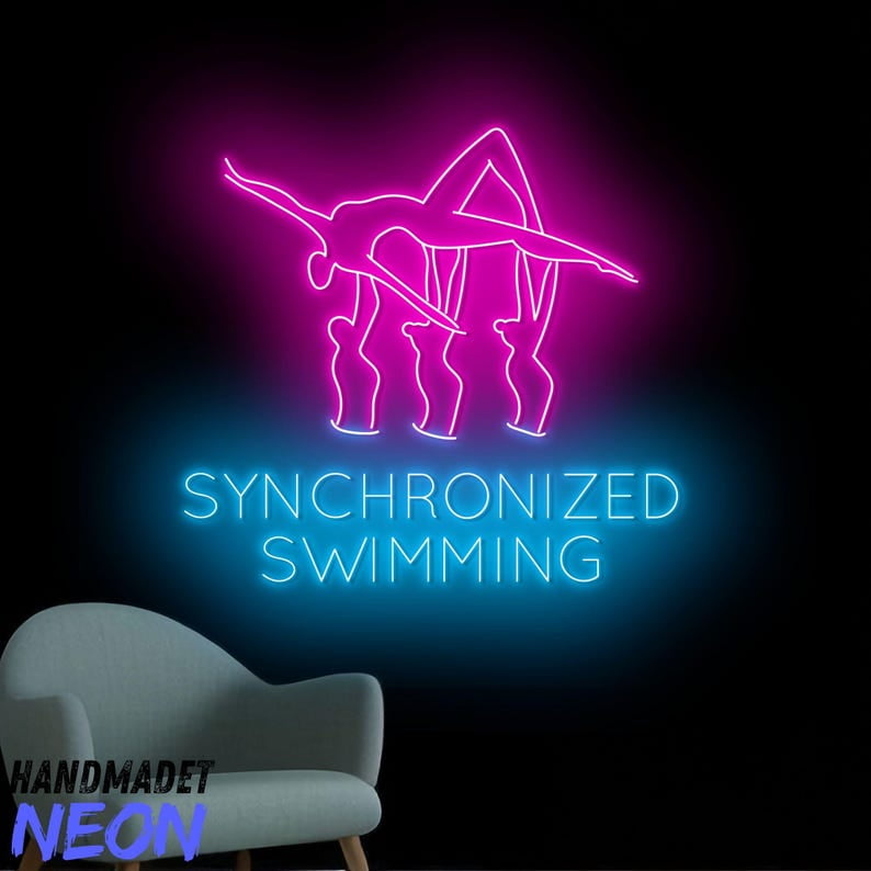 Handmadetneonsign Synchronized Swimming Neon Sign, Swimmer Led Sign ...