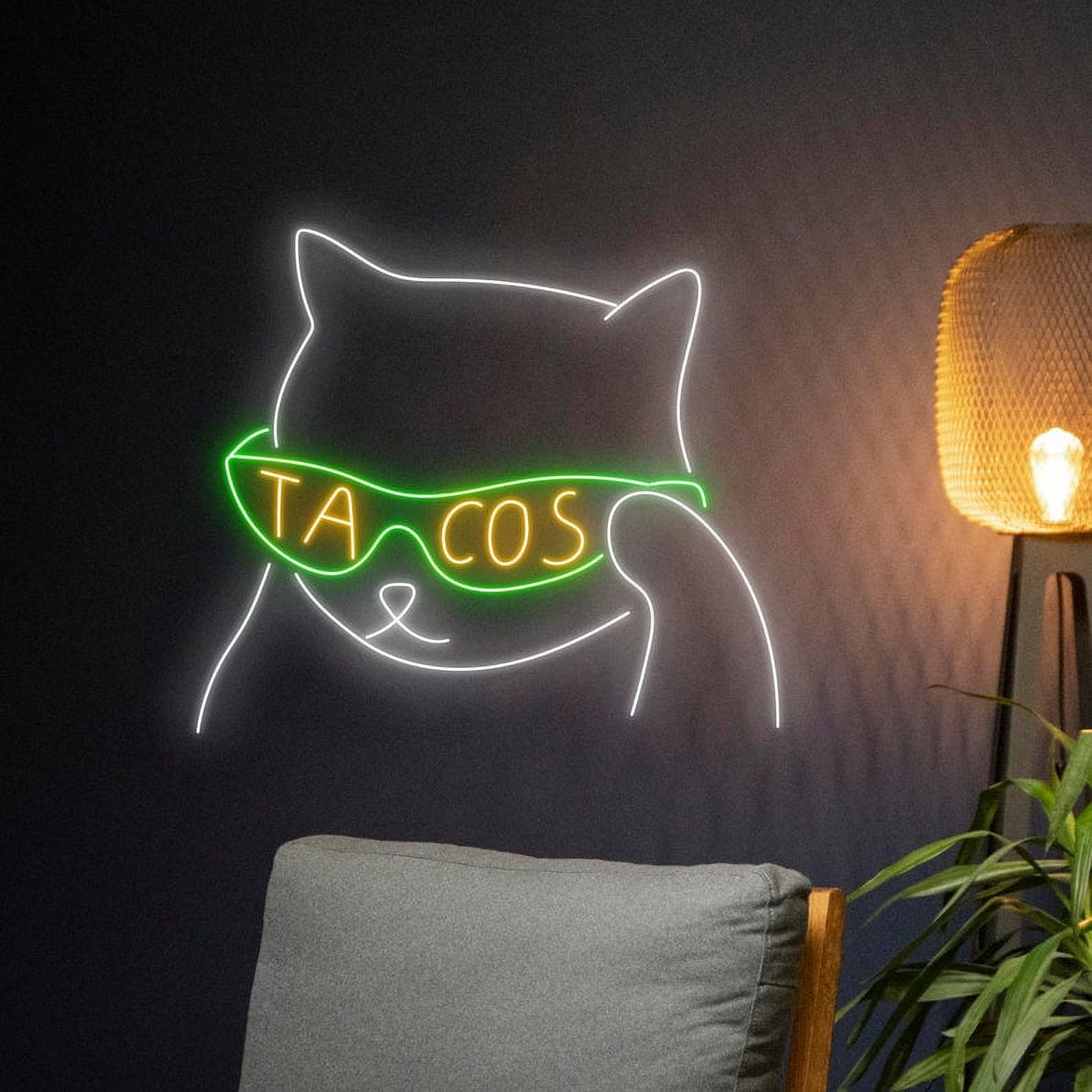 Handmadetneonsign Taco Cat Neon Sign, Taco Cat Neon Light, Shop Led ...