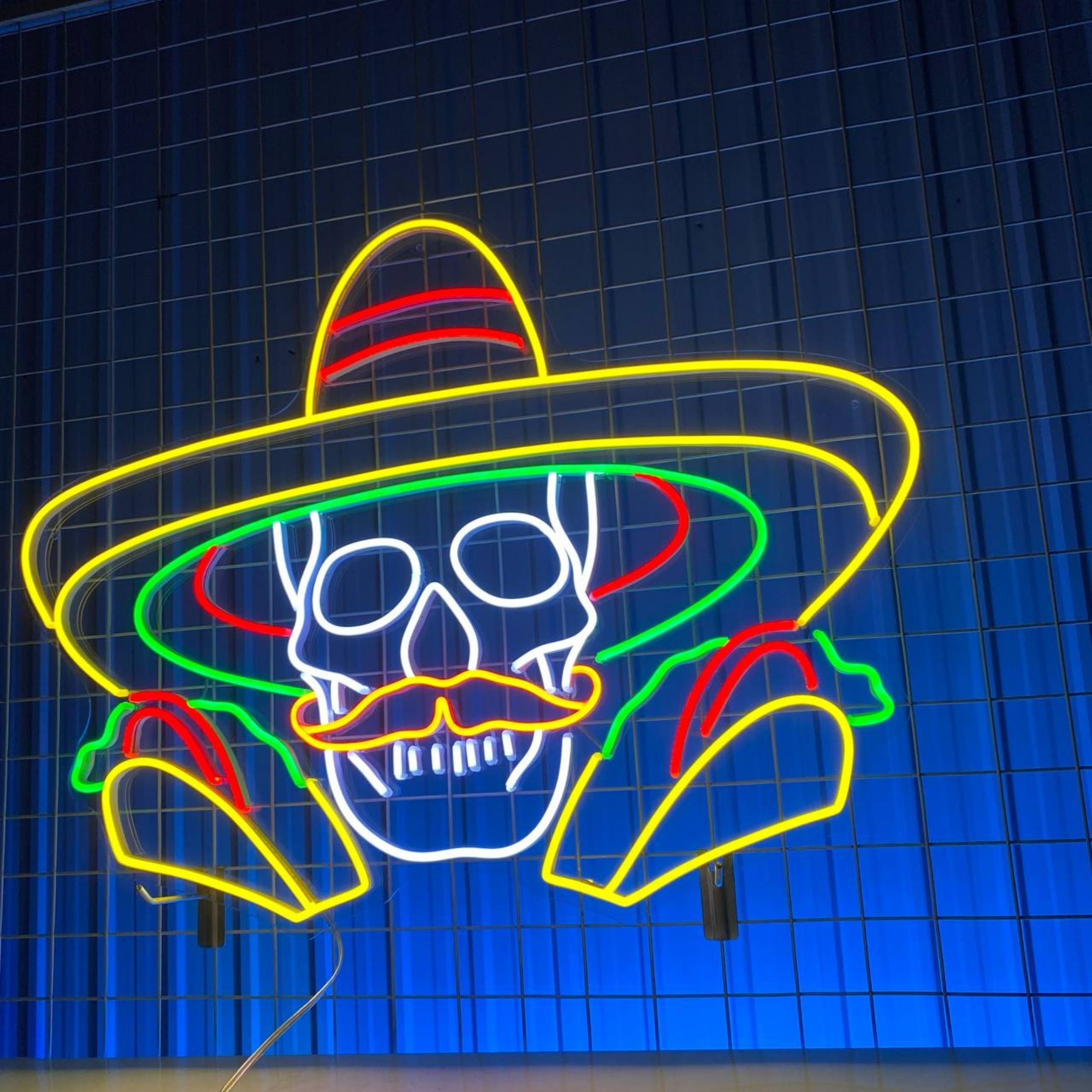 Handmadetneonsign Taco Neon Sign, Mexican Restaurant Wall Art Decor ...