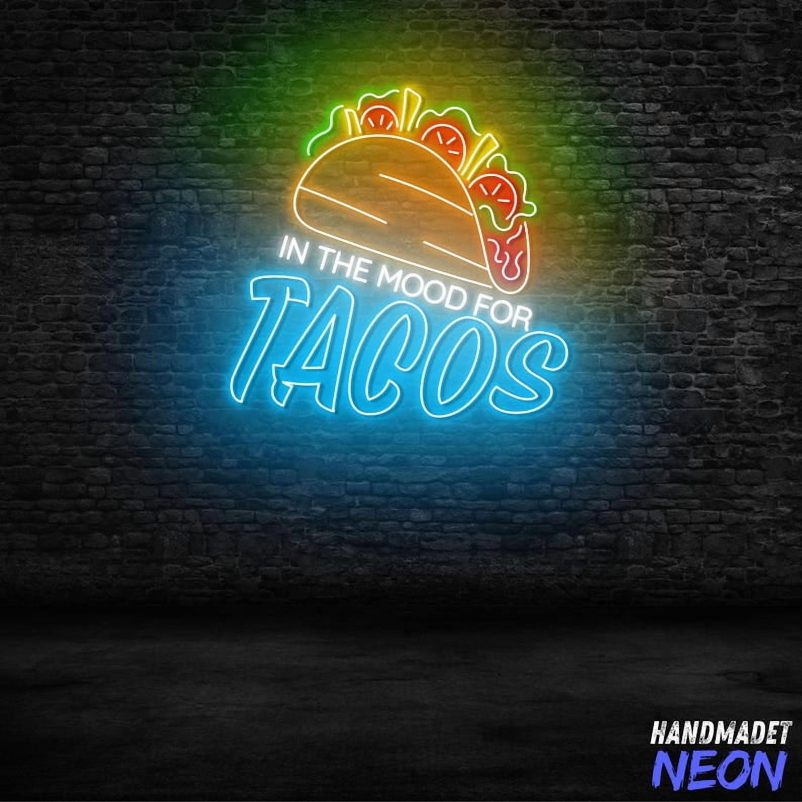 Handmadetneonsign Tacos Neon Sign, Custom LED Taco Bar Light, Mexican ...