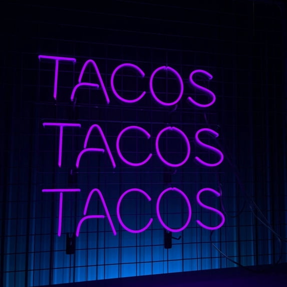 Handmadetneonsign Tacos Neon Sign, Mexican Restaurant Wall Art Decor ...