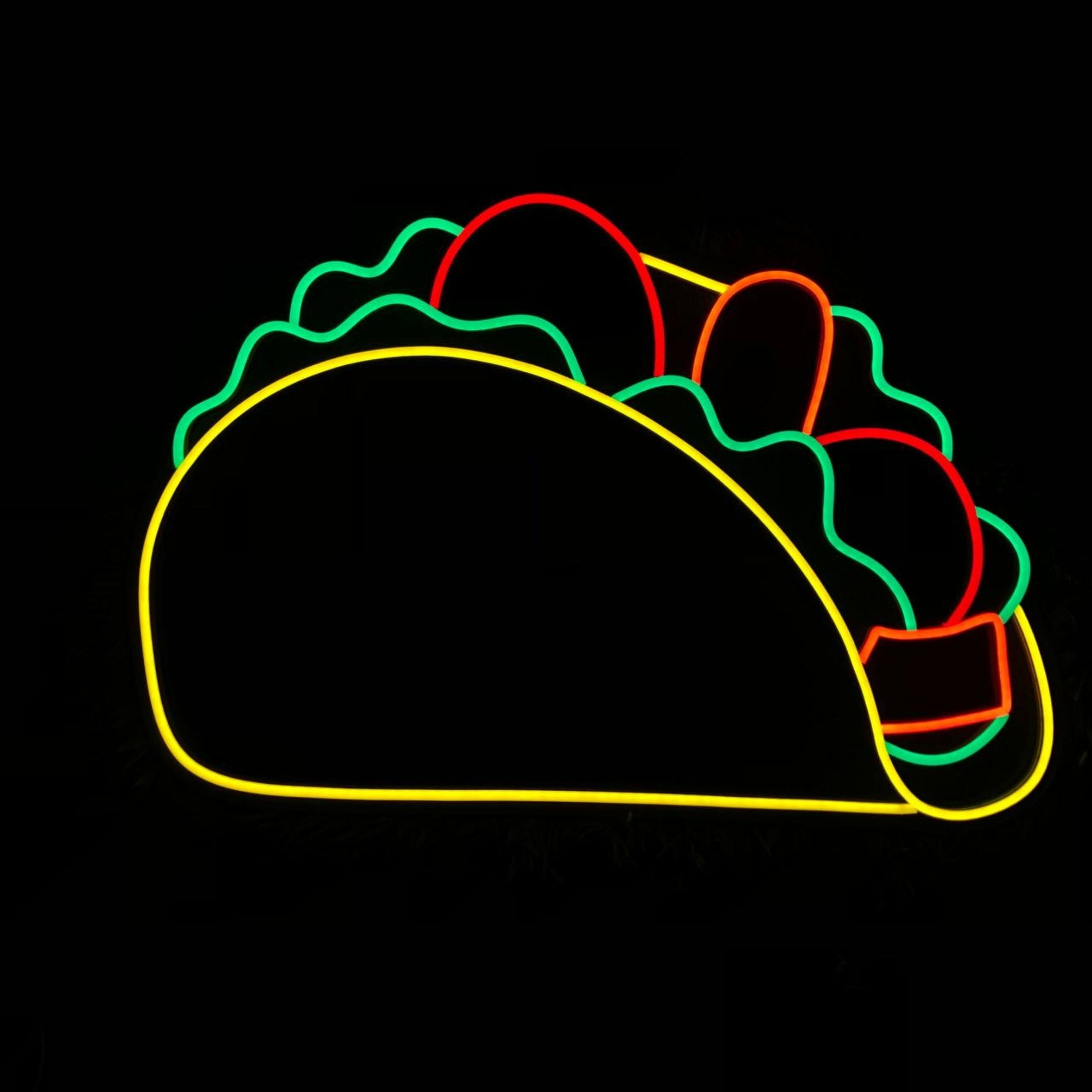 Handmadetneonsign Tacos Neon Sign, Tacos Food Store Wall Art Decor ...