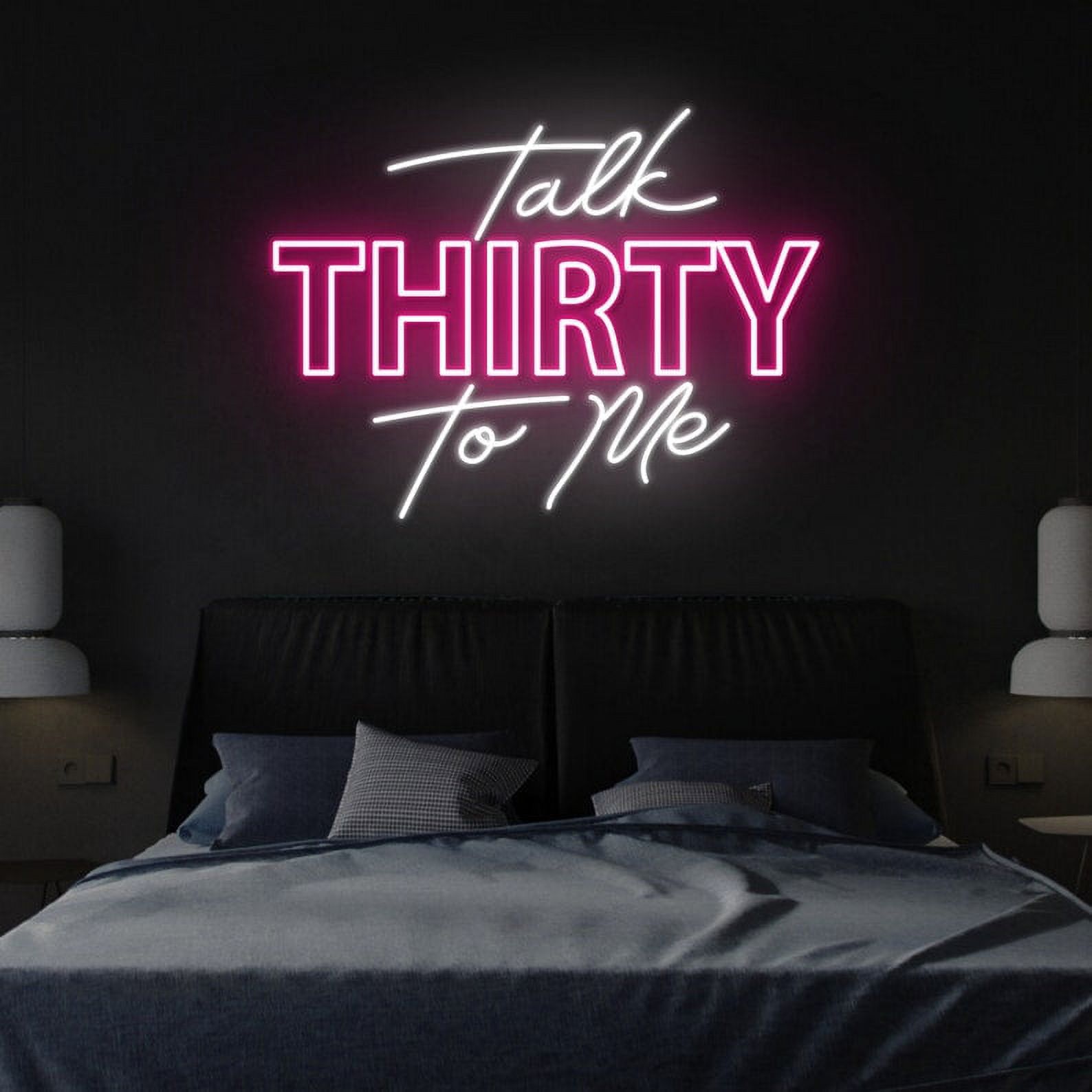 Handmadetneonsign Talk Thirty To Me Sign 30th Birthday Decorations For ...