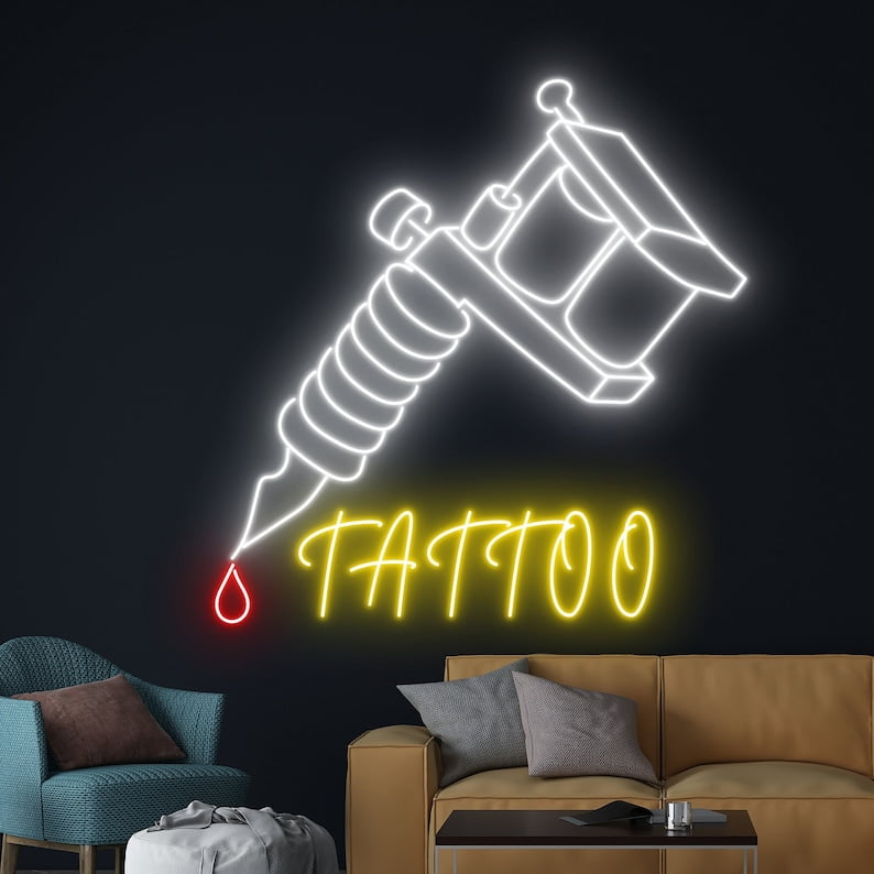 Handmadetneonsign Tattoo Neon Sign, Tattoo Spa LED Light, Tattoo Salon ...