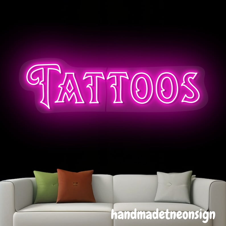 Handmadetneonsign Tattoo Neon Wall Sign, Tattoo Wall Art Decor, Ink ...