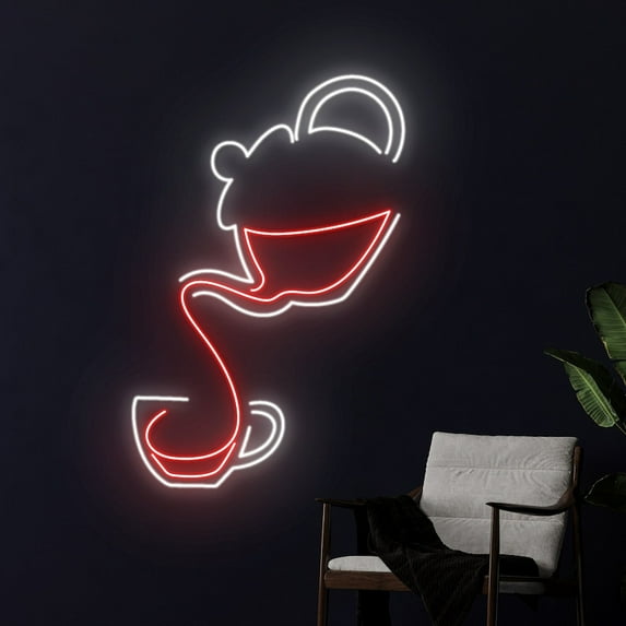 Handmadetneonsign Tea Neon Sign, Tea Cup Neon Light, Tea Pot LED Light ...