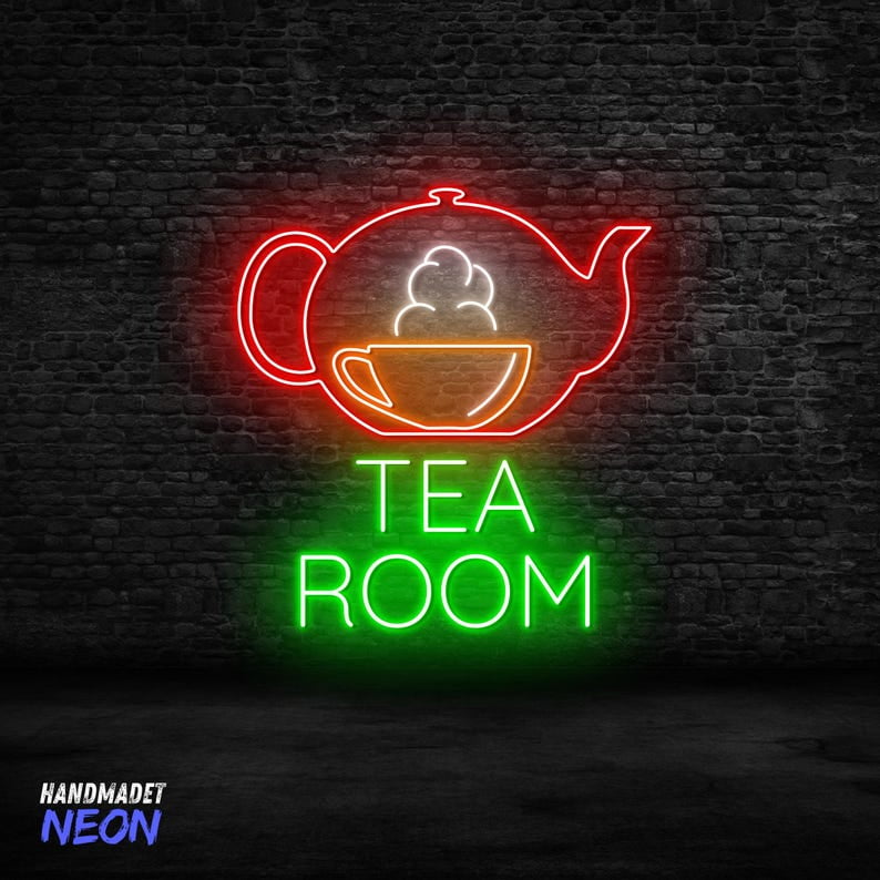 Handmadetneonsign Tea Room Neon Sign, Tea Cafe Wall Decor for Kitchen ...