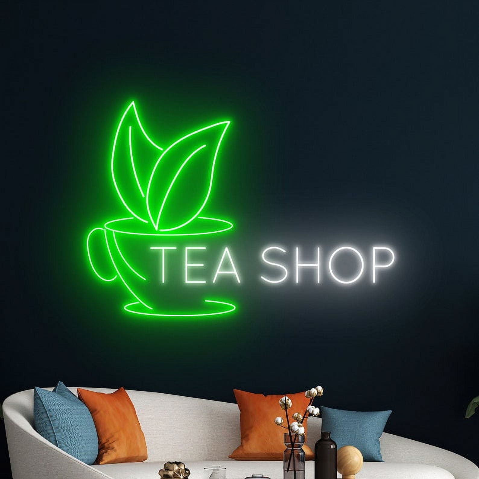 Handmadetneonsign Tea Shop Neon Sign, Tea Cup Neon Light, Tea LED Light ...
